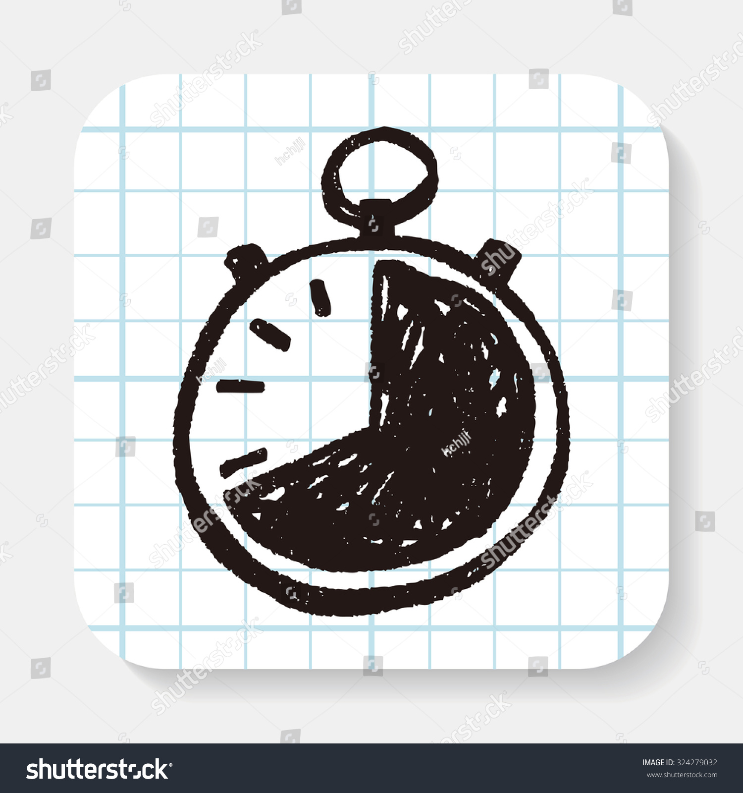 Stopwatch Doodle Stock Vector (Royalty Free) 324279032 | Shutterstock