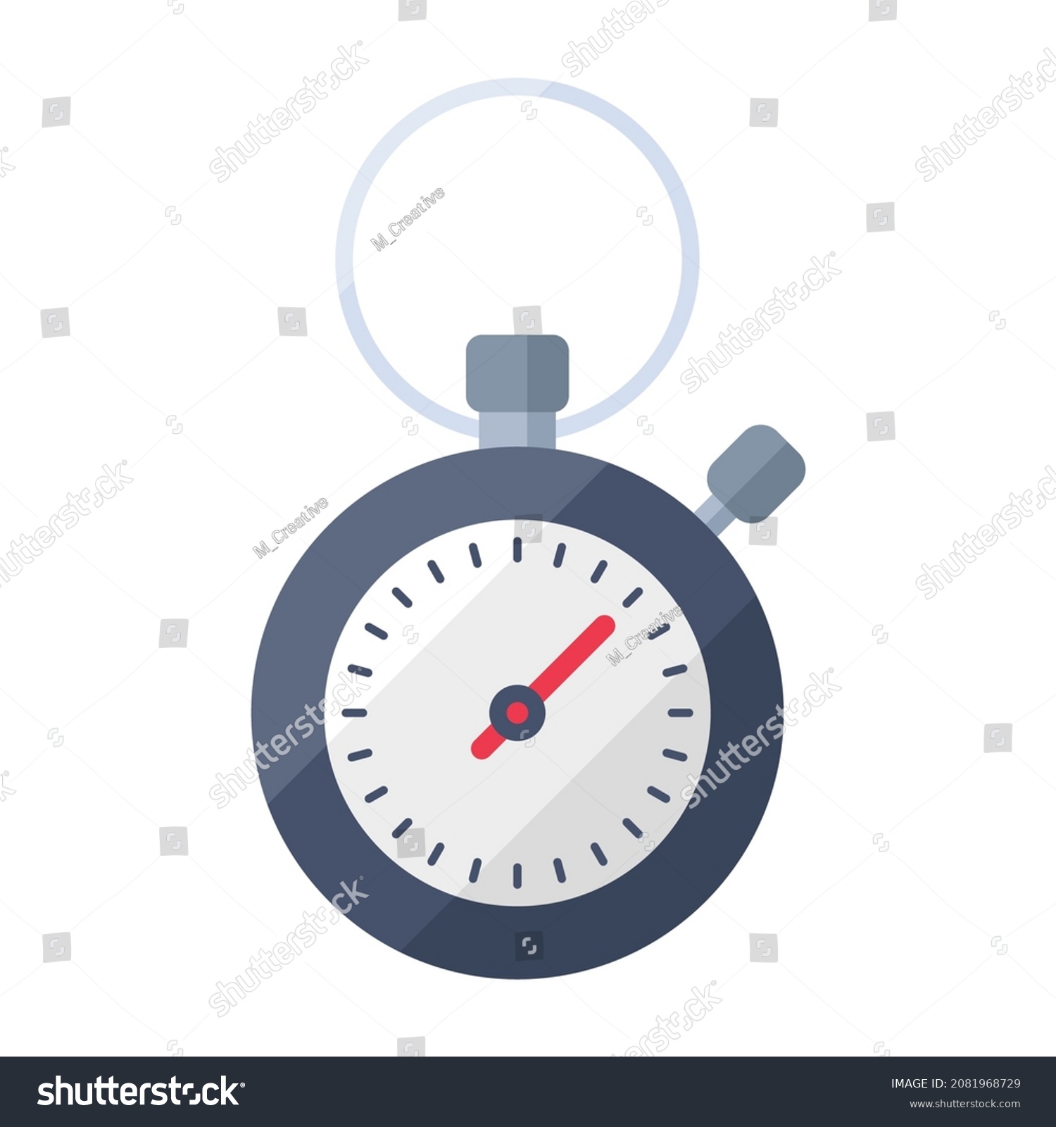 Stopwatch Flat Clipart Vector Illustration Stock Vector (Royalty Free ...