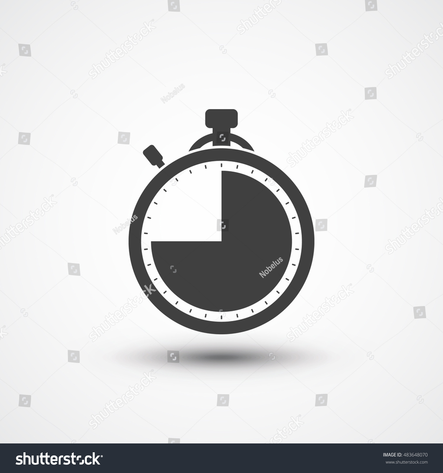 Stopwatch Icon Timer Icon Chronometer Timekeeper 库存矢量图（免版税）483648070 ...