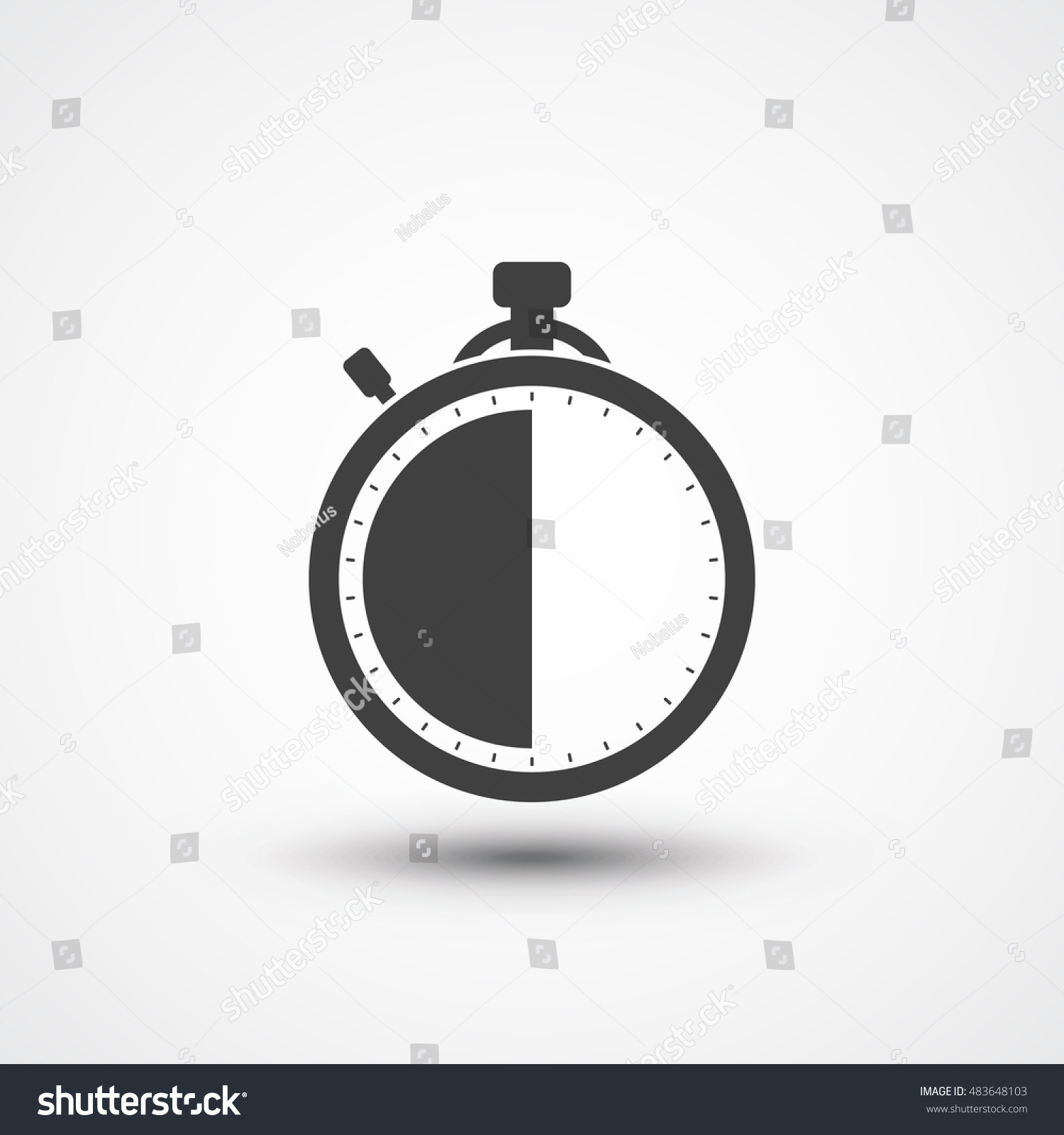 Stopwatch Icon Timer Icon Chronometer Timekeeper Stock Vector (Royalty ...