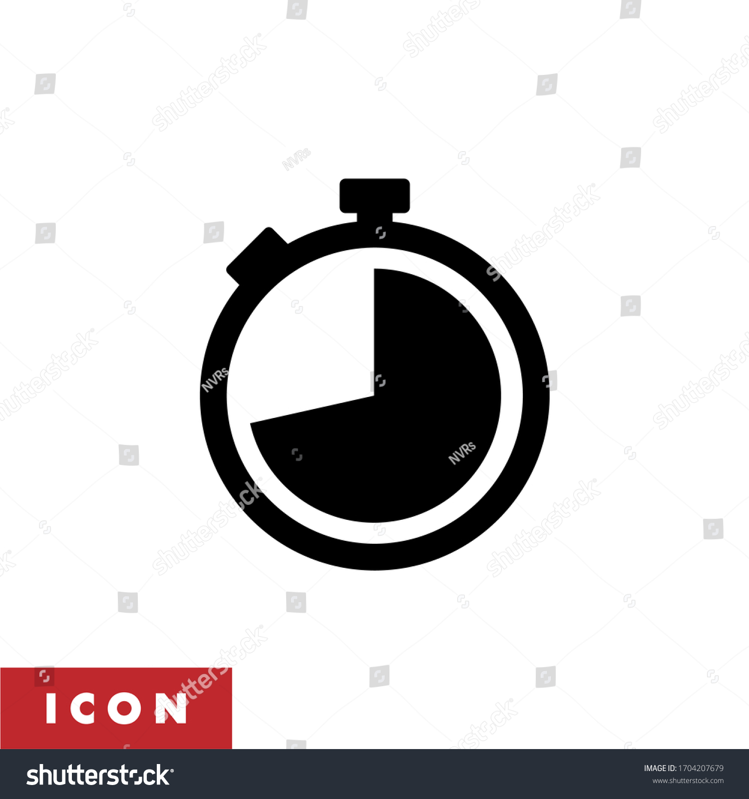 Stopwatch Icon Vector Timer Icon Symbol Stock Vector (Royalty Free ...