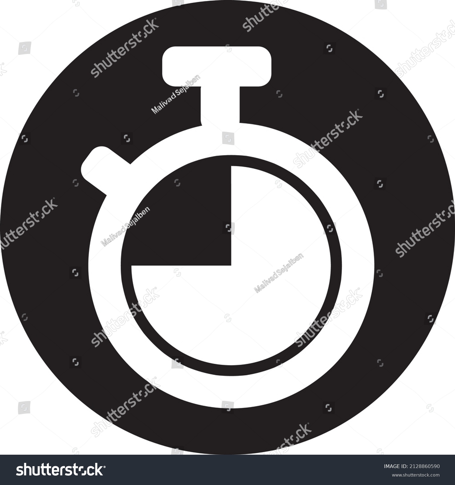 Stopwatch Icon Vector Timer Icon Symbol Stock Vector (Royalty Free ...