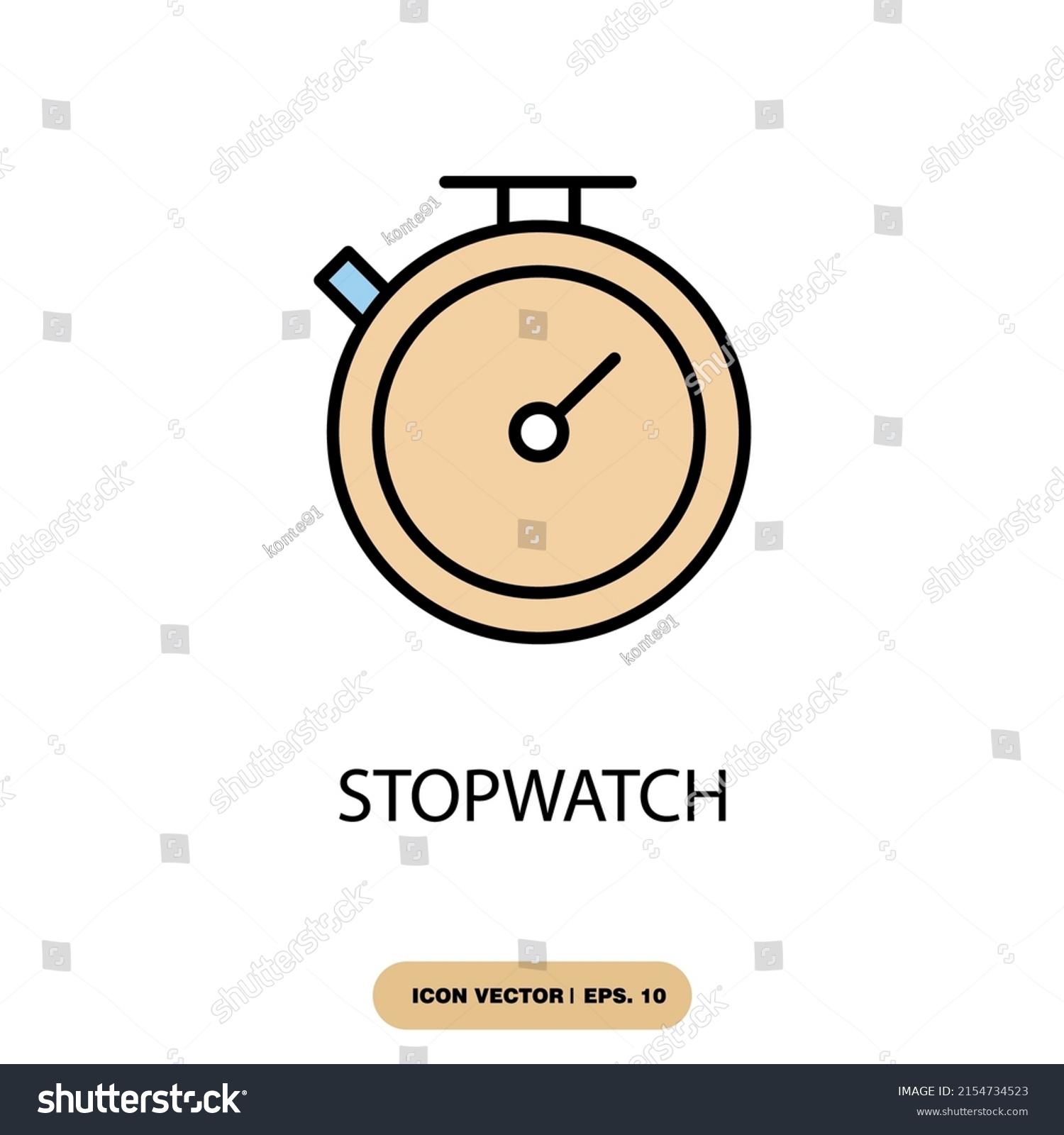 Stopwatch Icons Symbol Vector Elements Infographic Stock Vector ...