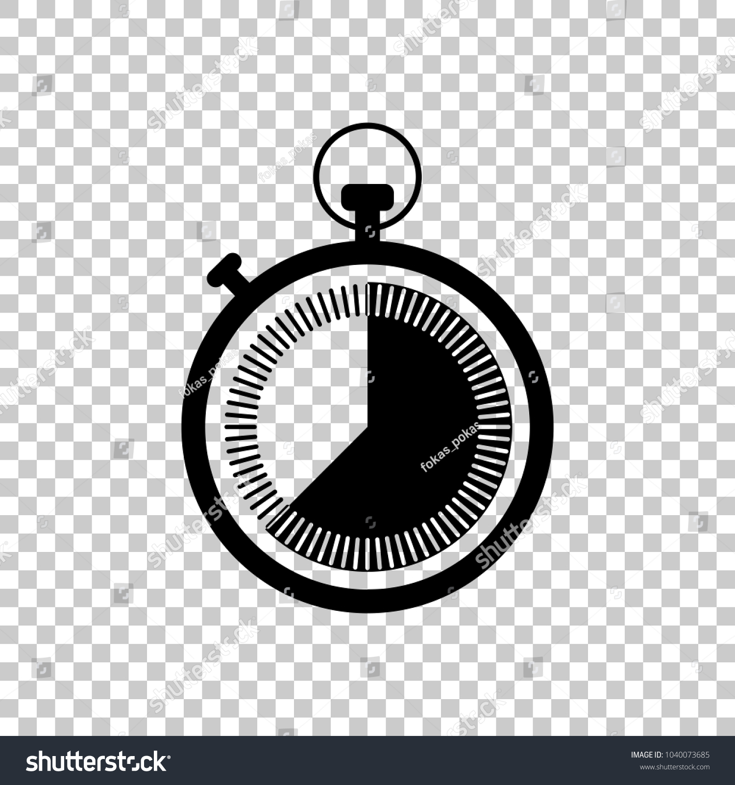 Stopwatch Simple Icon On Transparent Background Stock Vector (Royalty ...