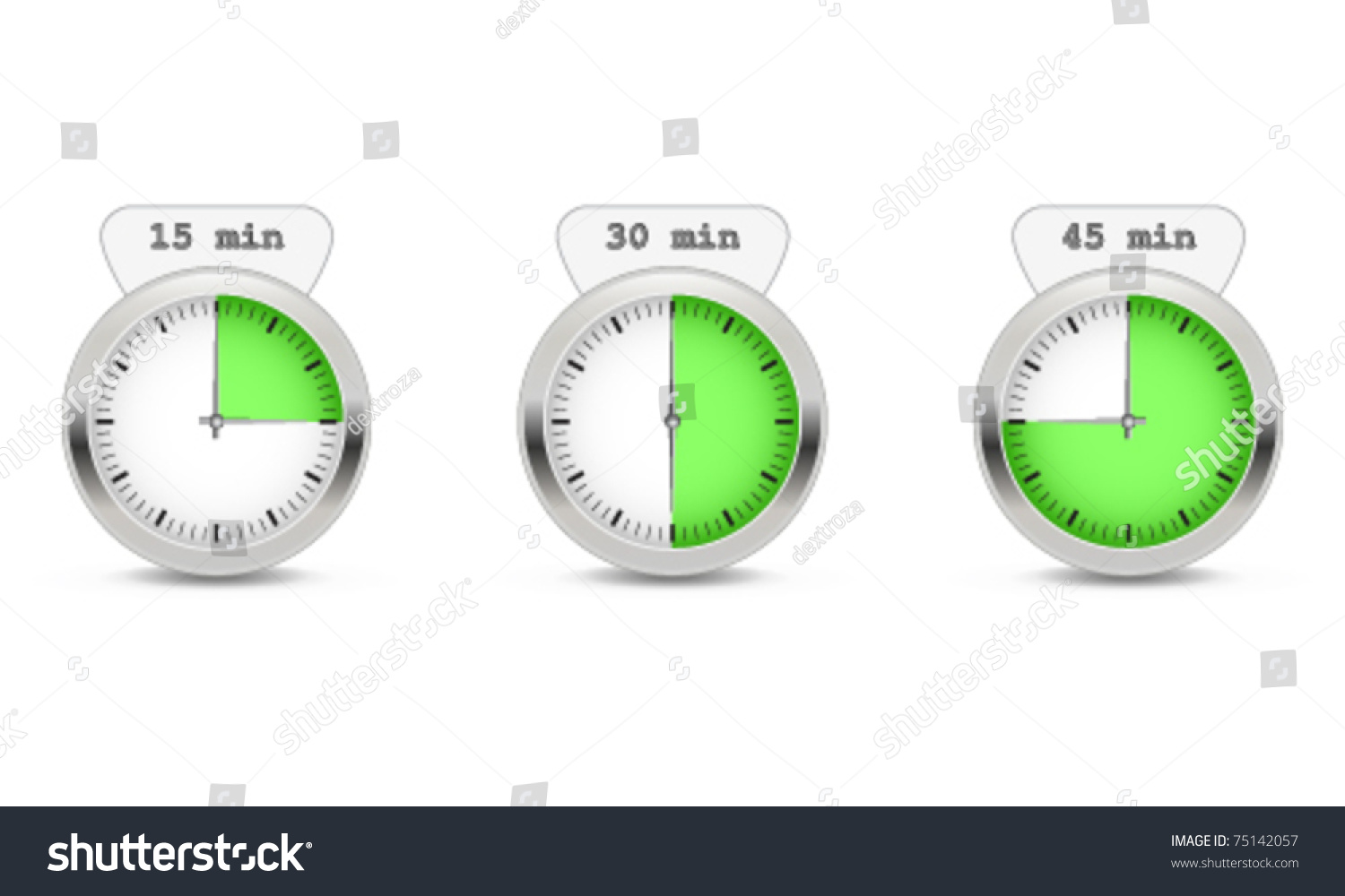 Stopwatch Timer Counter 3 Different Positions Stock Vector (Royalty ...