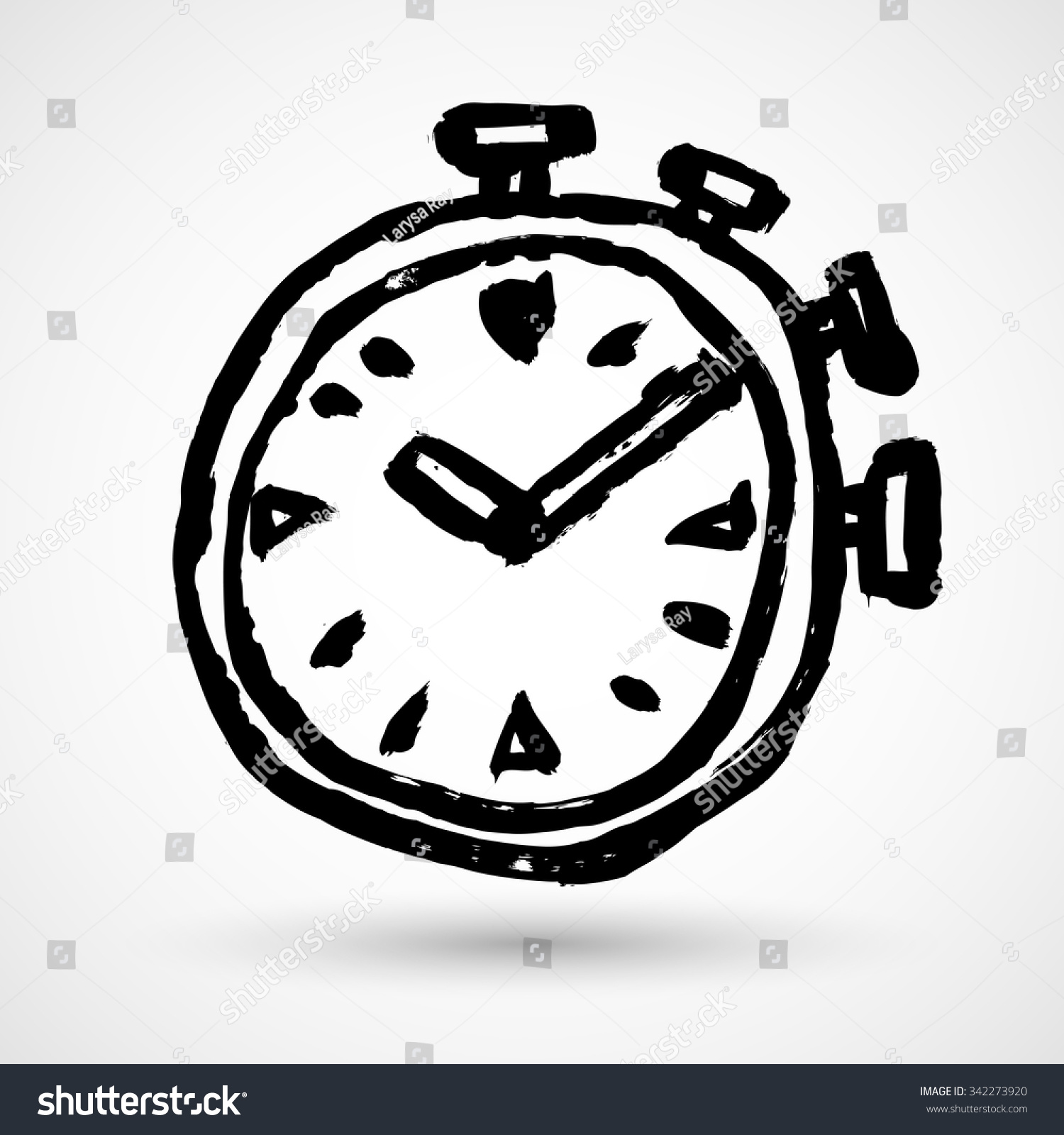 Stopwatch Vector Grunge Sketch Stock Vector (Royalty Free) 342273920 ...