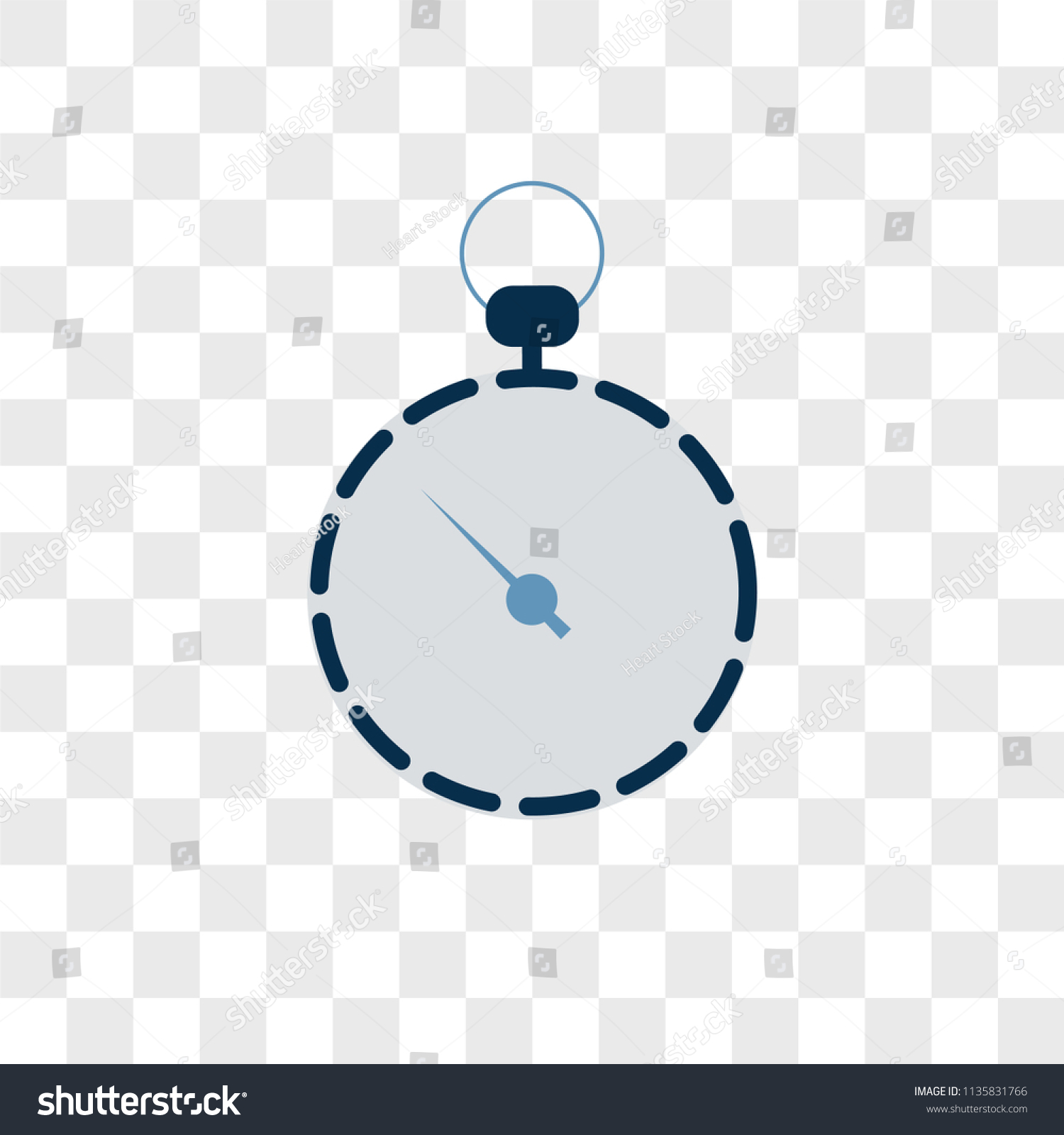 Stopwatch Vector Icon On Transparent Background Stock Vector (Royalty ...