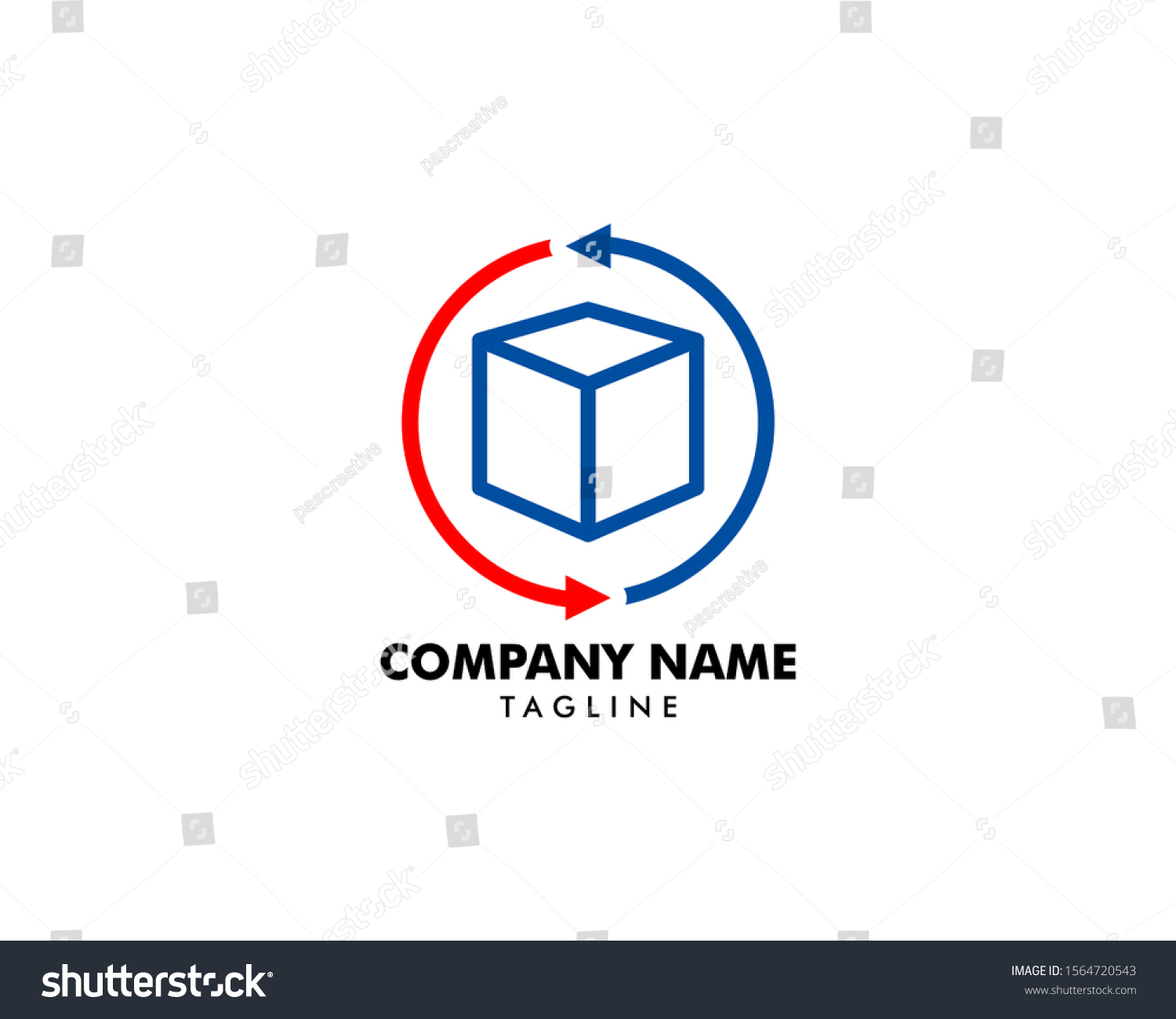 Storage Box Logo Template Design Stock Vector (Royalty Free) 1564720543