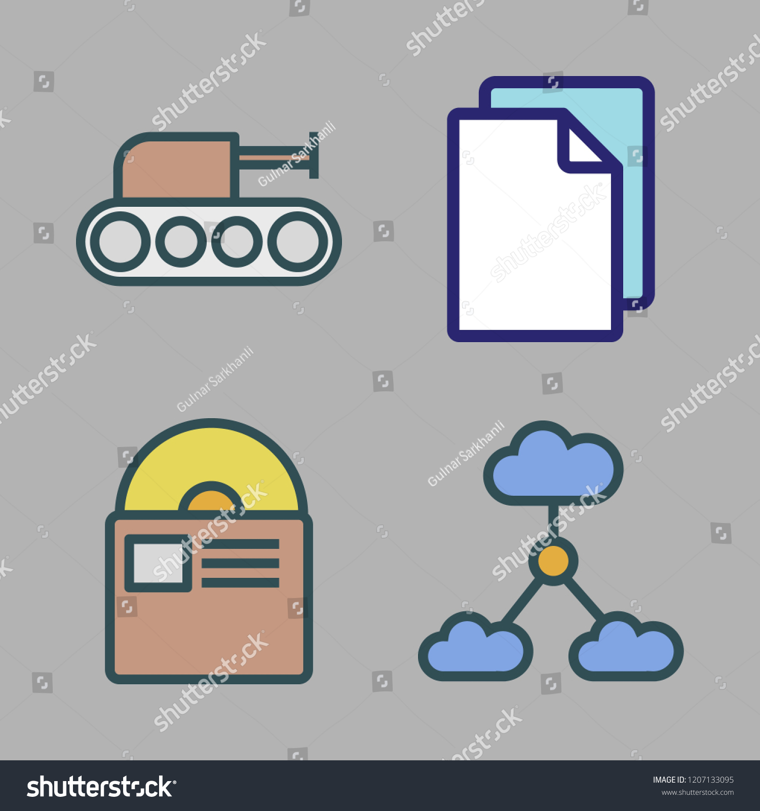 Storage Icon Set Vector Set About Stock Vector (Royalty Free ...