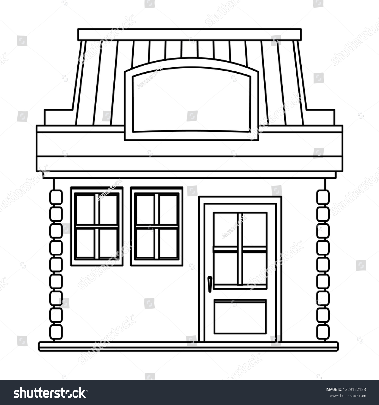 Store Building Cartoon Stock Vector (Royalty Free) 1229122183 ...