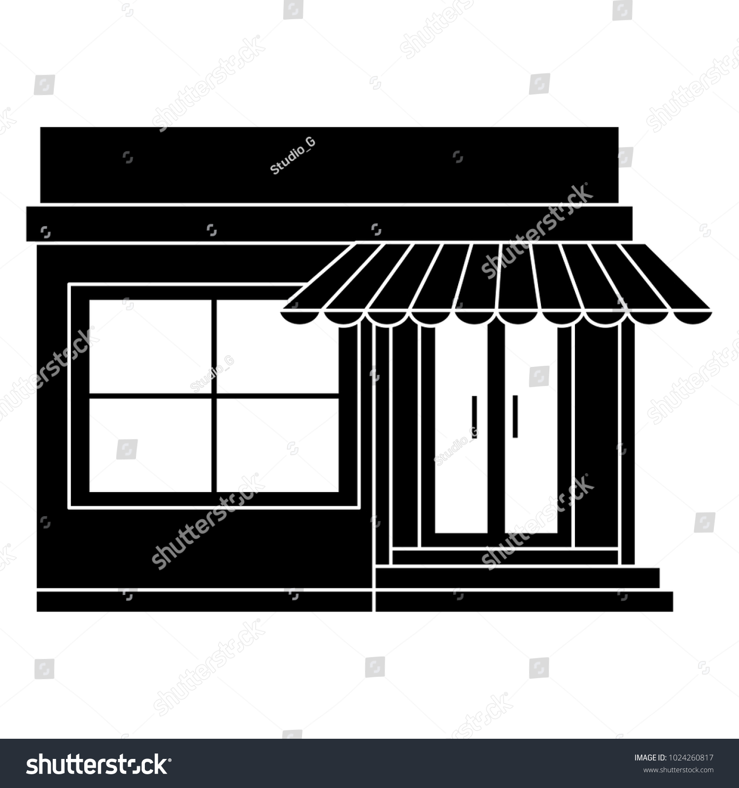 Store Building Front Icon Stock Vector (Royalty Free) 1024260817 ...