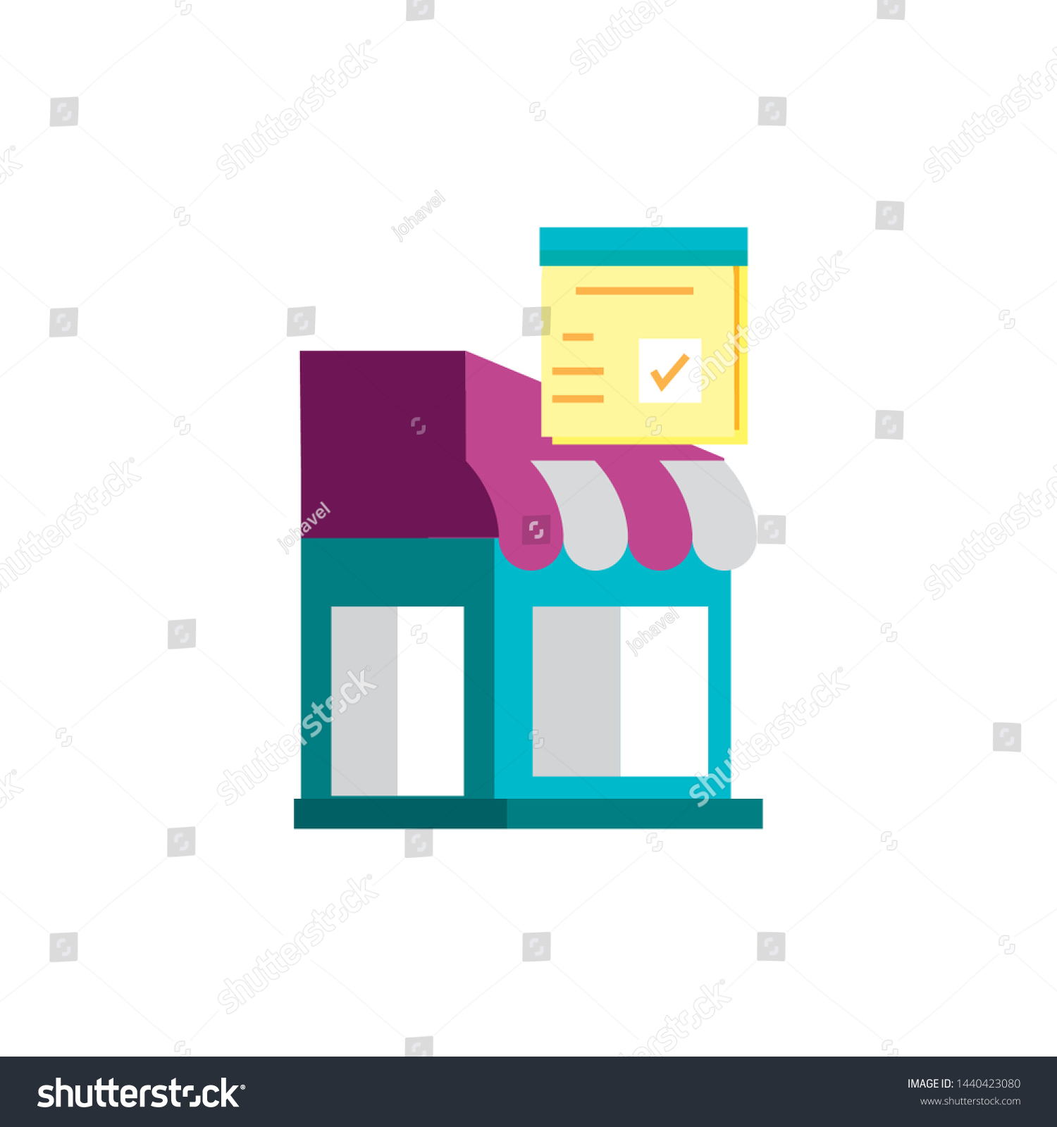 Store Buildings Facade Checklist Stock Vector (Royalty Free) 1440423080 ...