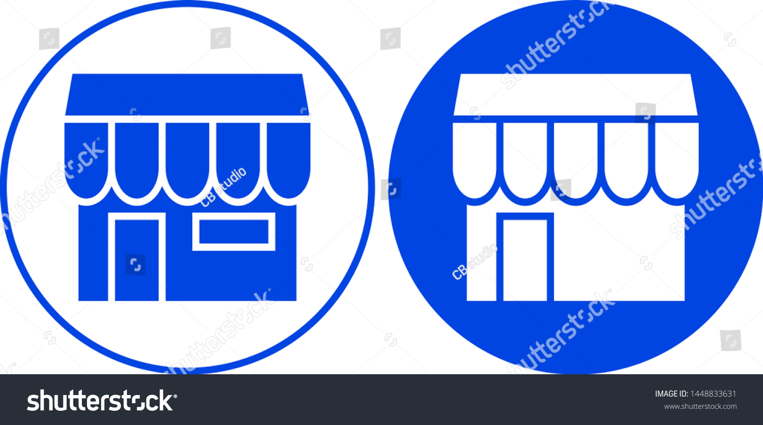 Store Icon Circle Vector Illustration Stock Vector (Royalty Free ...