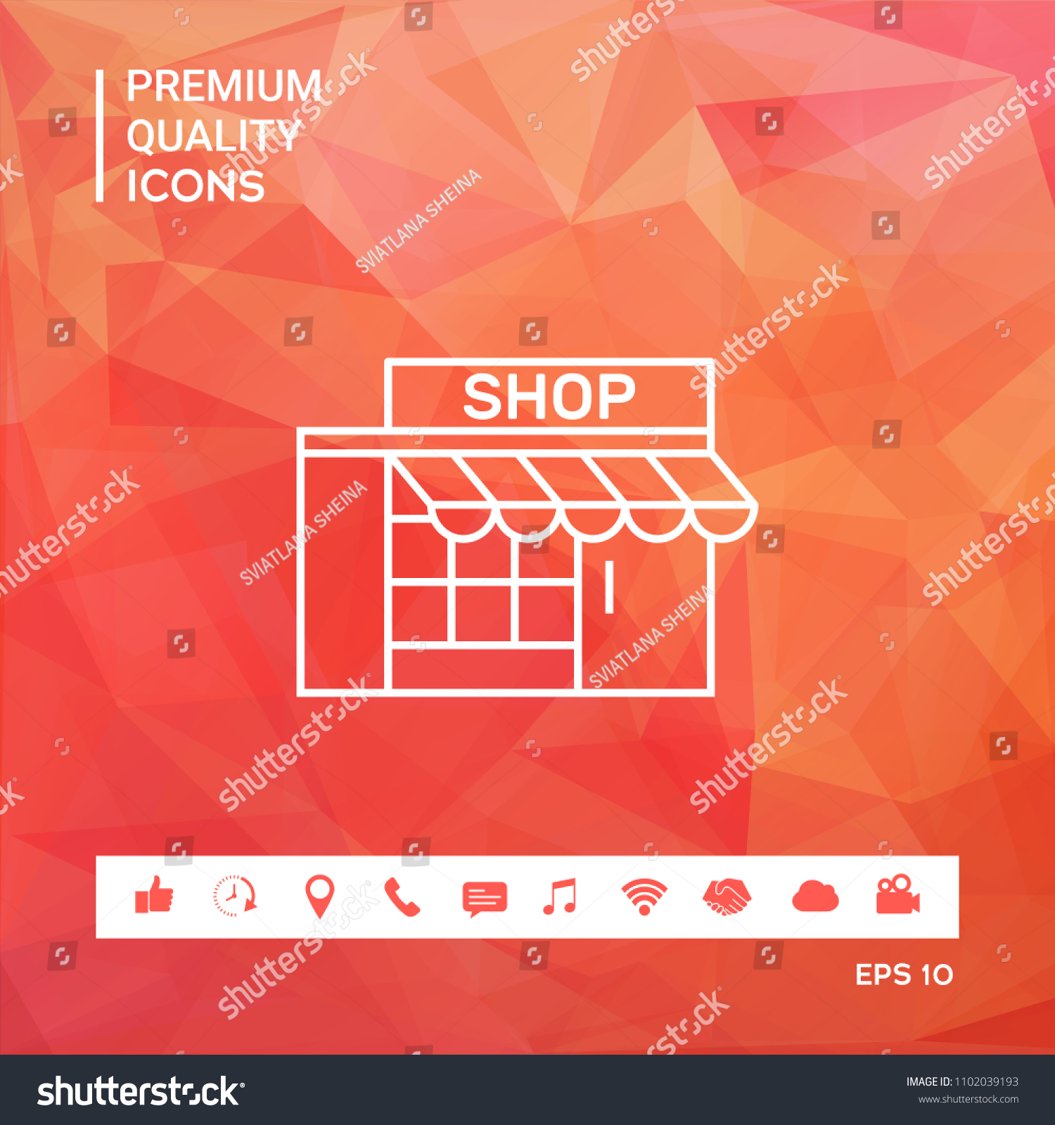 Store Icon Symbol Stock Vector (Royalty Free) 1102039193 | Shutterstock