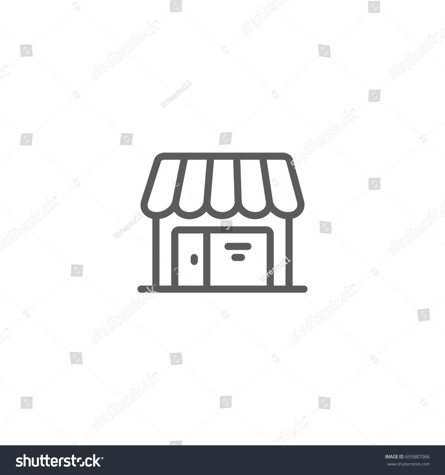 Store line icon Images, Stock Photos & Vectors | Shutterstock