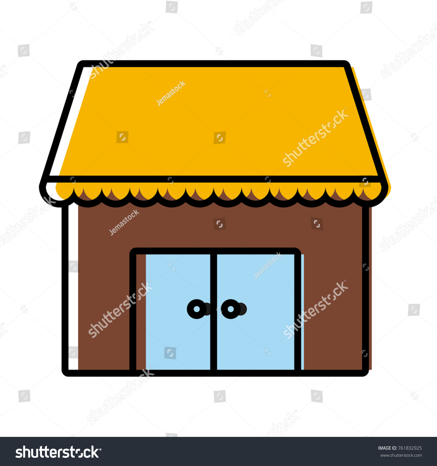 Store Shop Building Symbol Stock Vector (Royalty Free) 761832925 ...