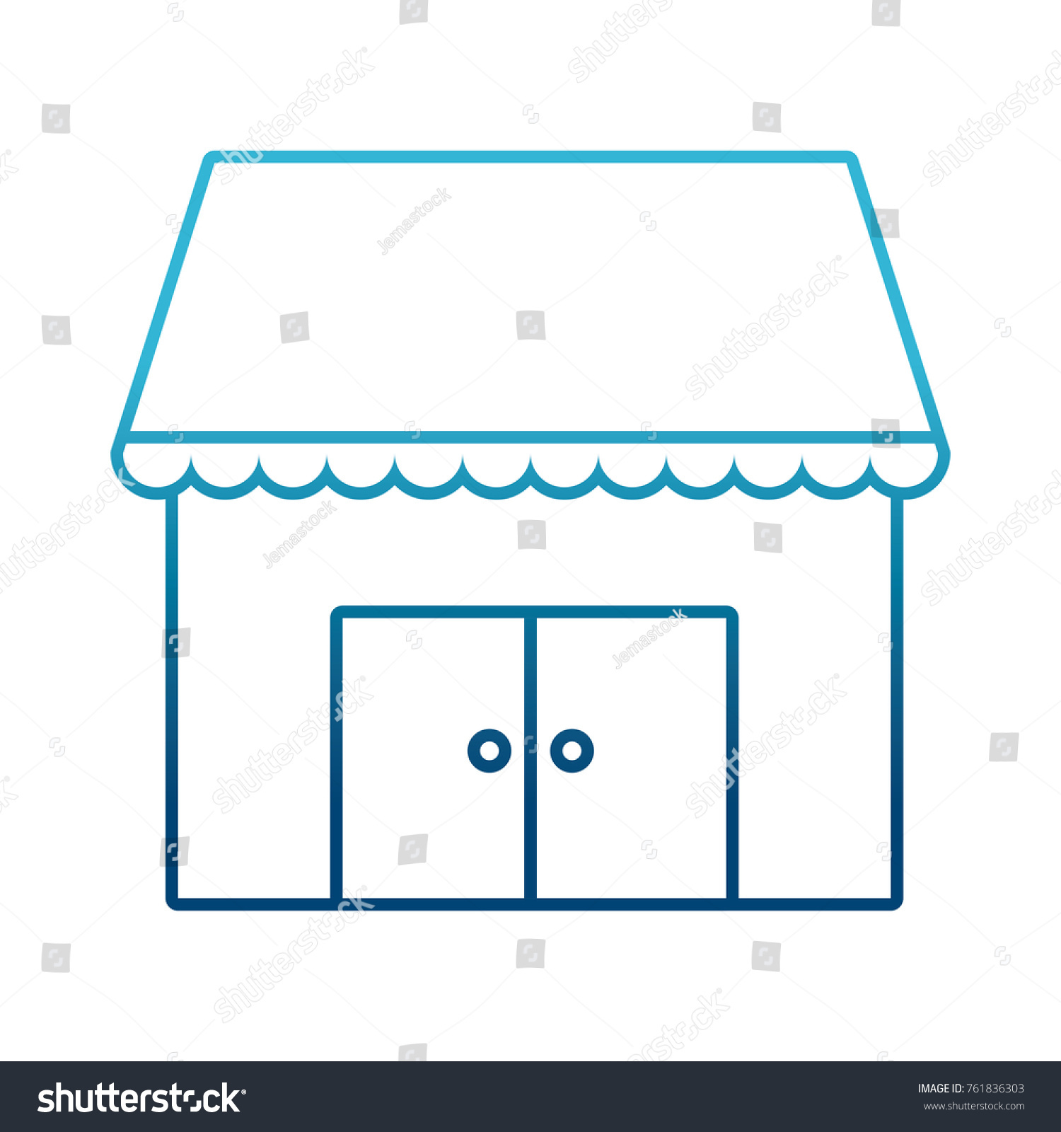 Store Shop Building Symbol Stock Vector (Royalty Free) 761836303 ...