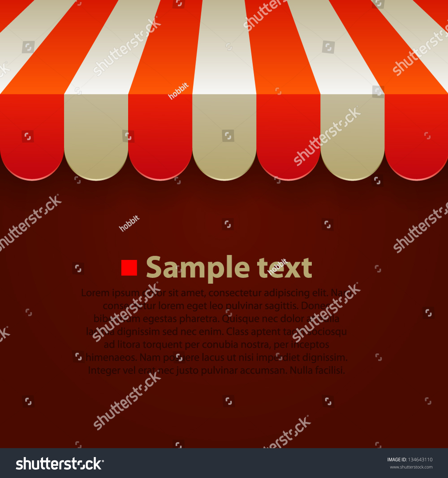 Store Striped Awning Background Stock Vector (Royalty Free) 134643110