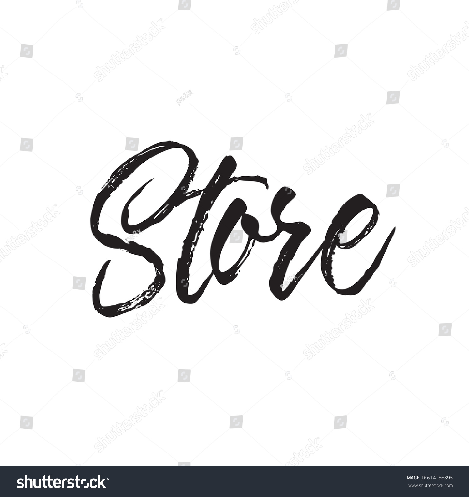 Vektor Stok Store Text Design Vector Calligraphy Typography (Tanpa ...