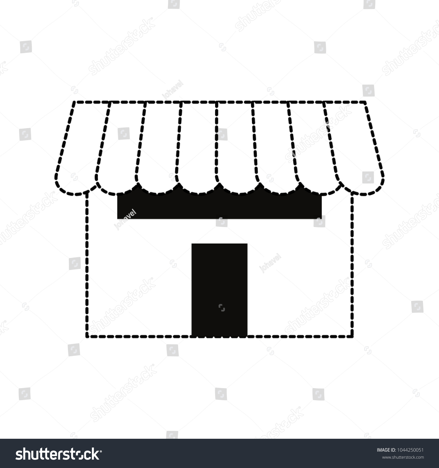 Store Awning Sticker Vector Illustration Stock Vector (Royalty Free ...