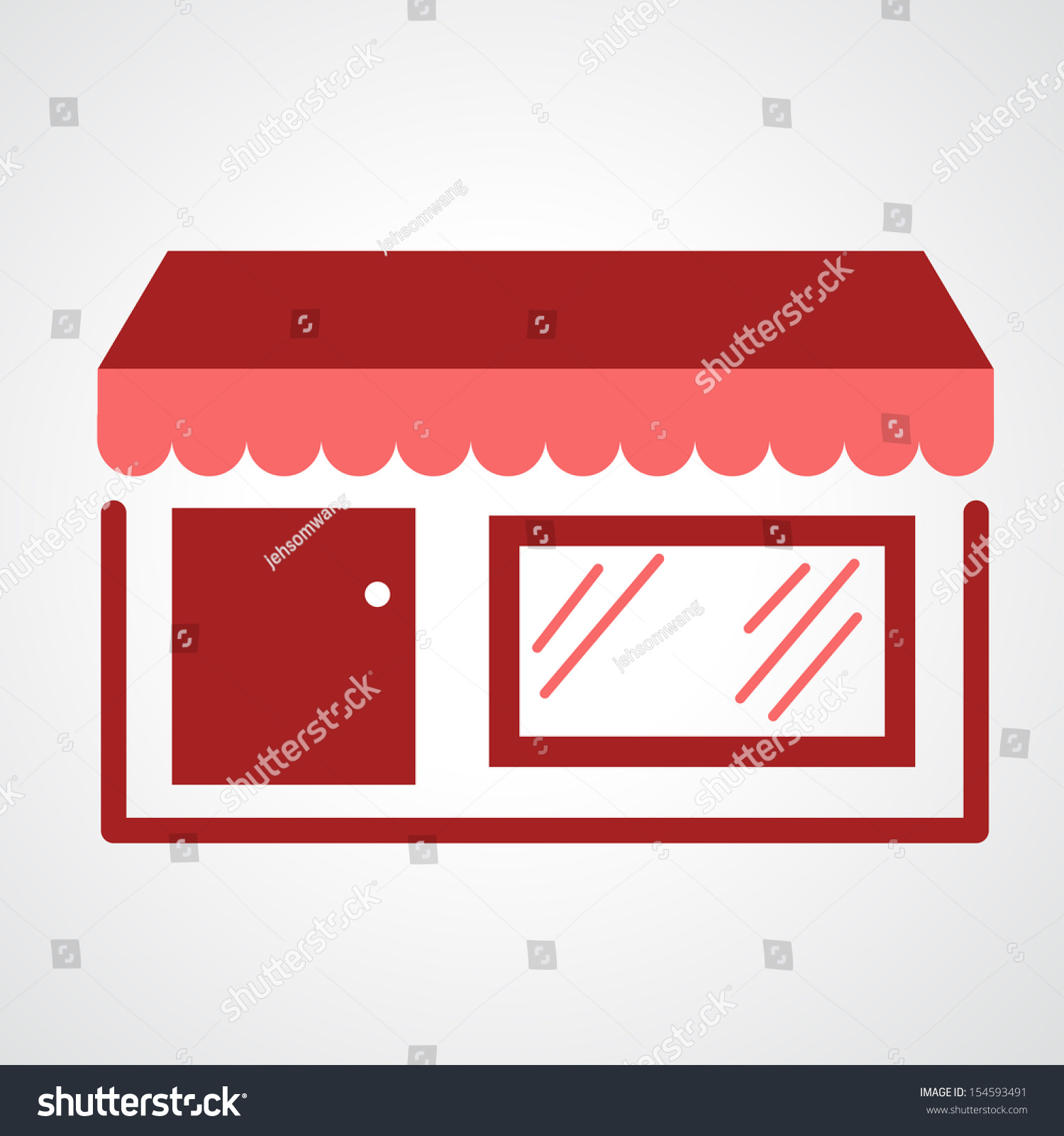 Storefront Icon Isolated On White Background Stock Vector (Royalty Free ...