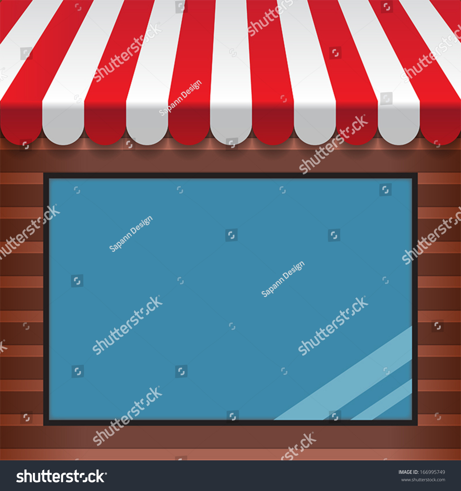 Storefronts Awnings Display Windows Vector Stock Vector (Royalty Free ...
