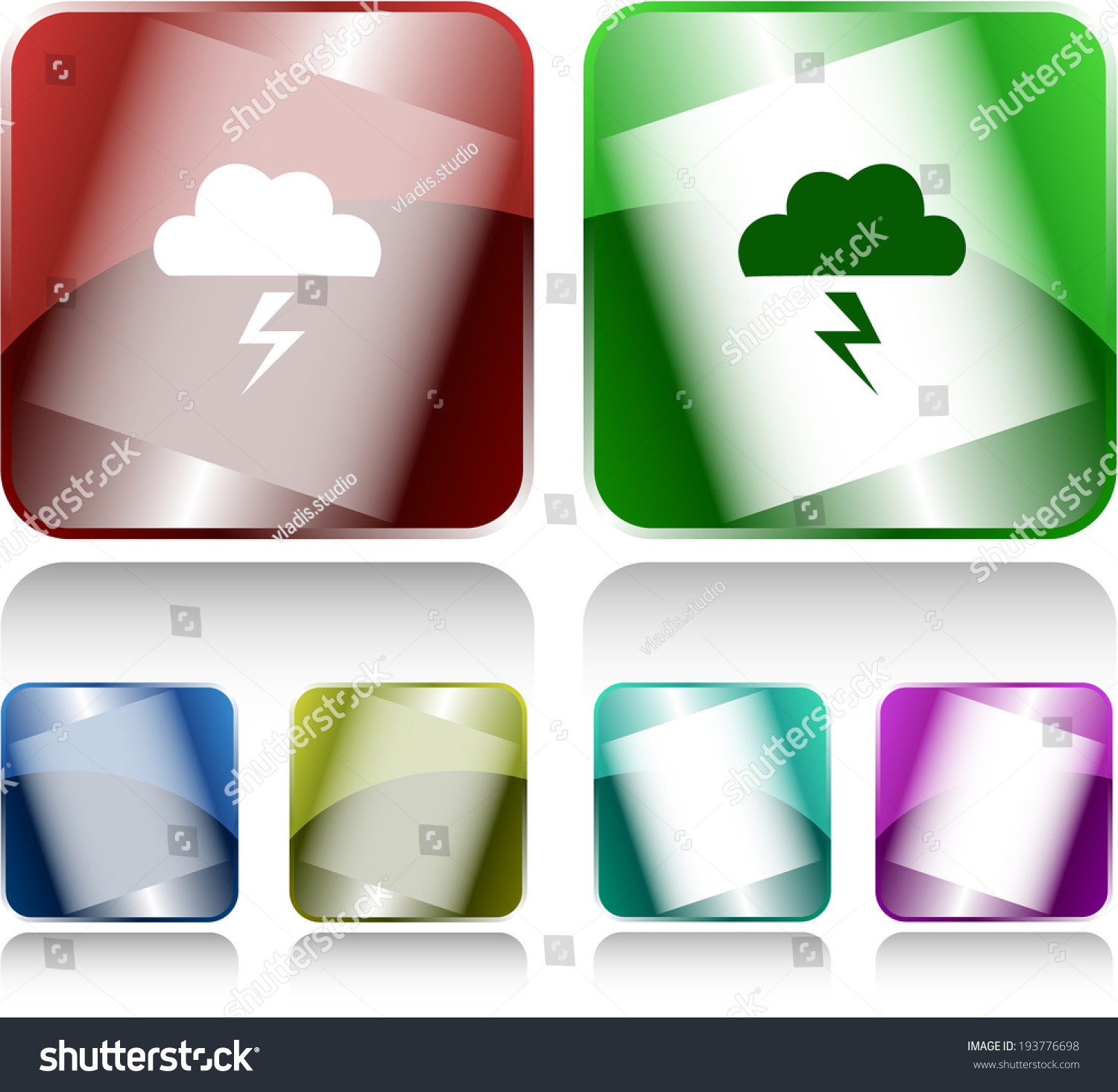 Storm Internet Buttons Vector Illustration Stock Vector (Royalty Free ...