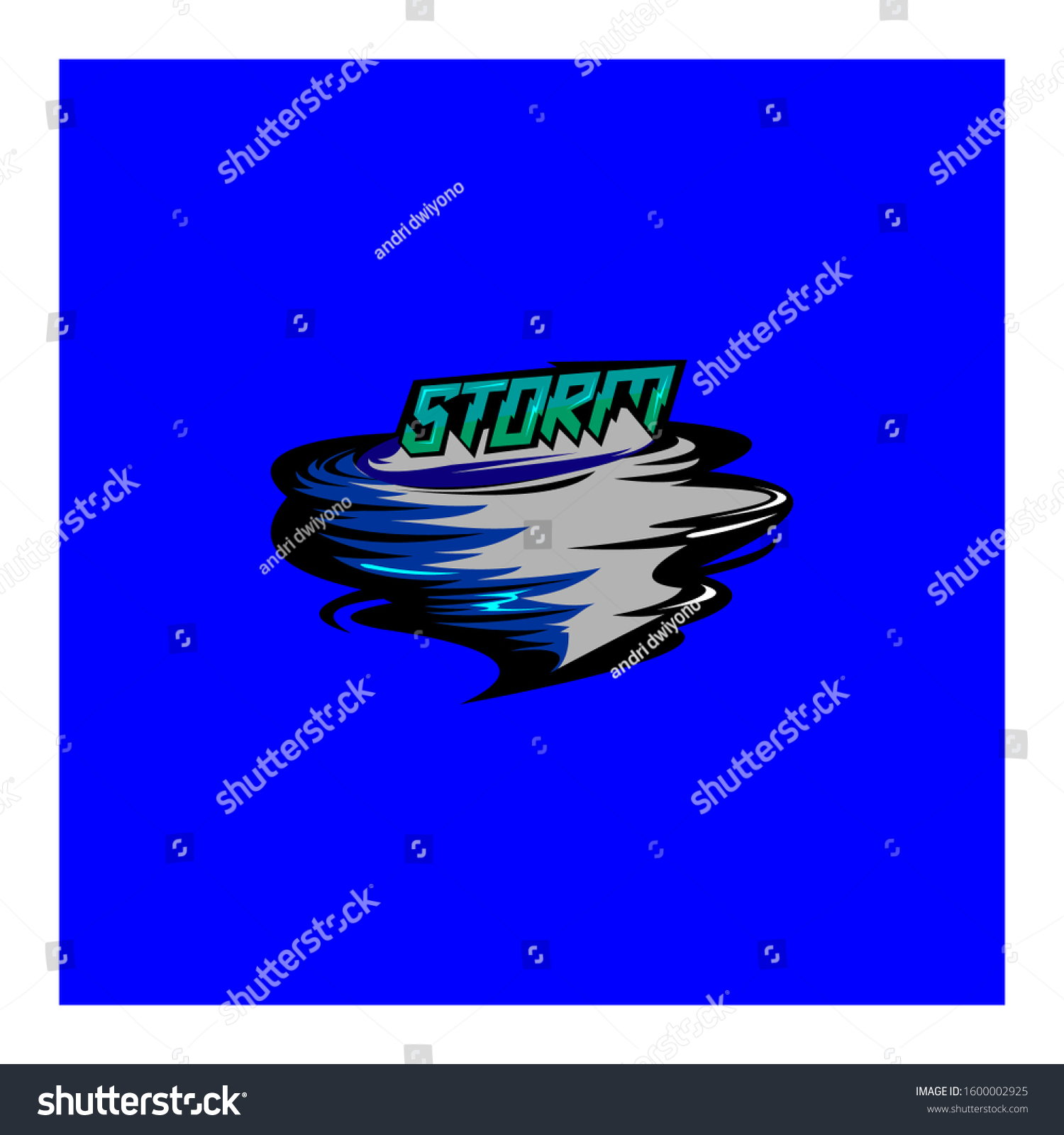 Storm Mascot Logo Initial Concept Stock Vector (Royalty Free) 1600002925