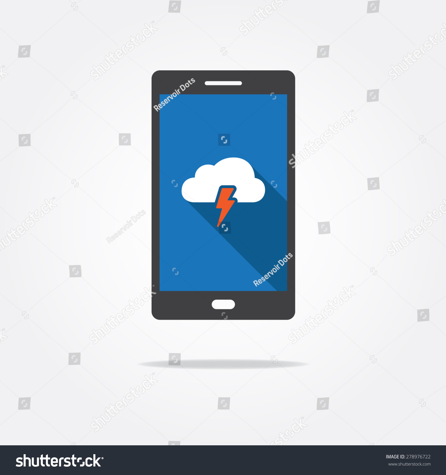 Storm Phone Icon Stock Vector (Royalty Free) 278976722