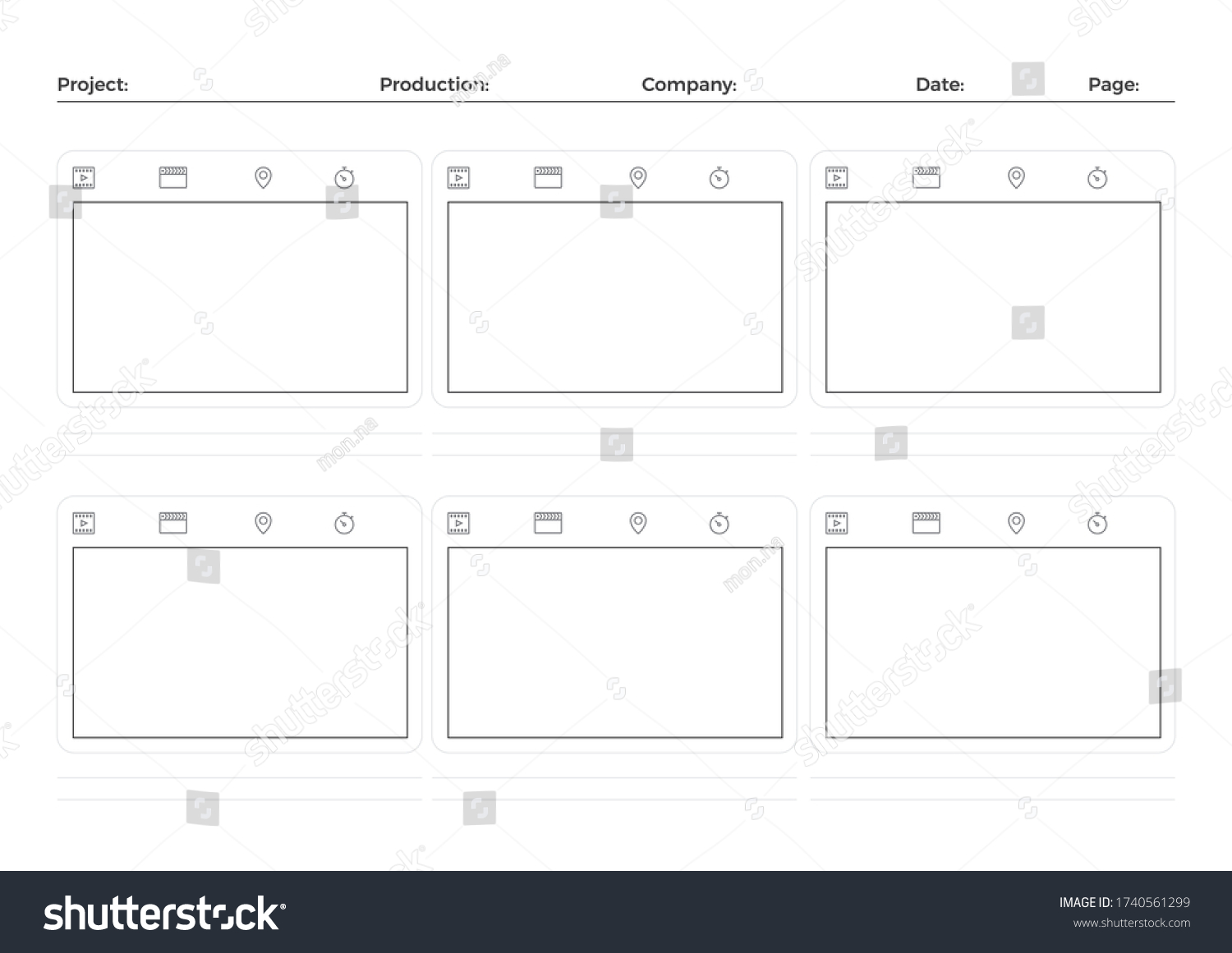 Storyboard Film Video Template Movie Creation Stock Vector (Royalty ... Storyboard Film Video Template Movie Creation Stock Vector (Royalty ...