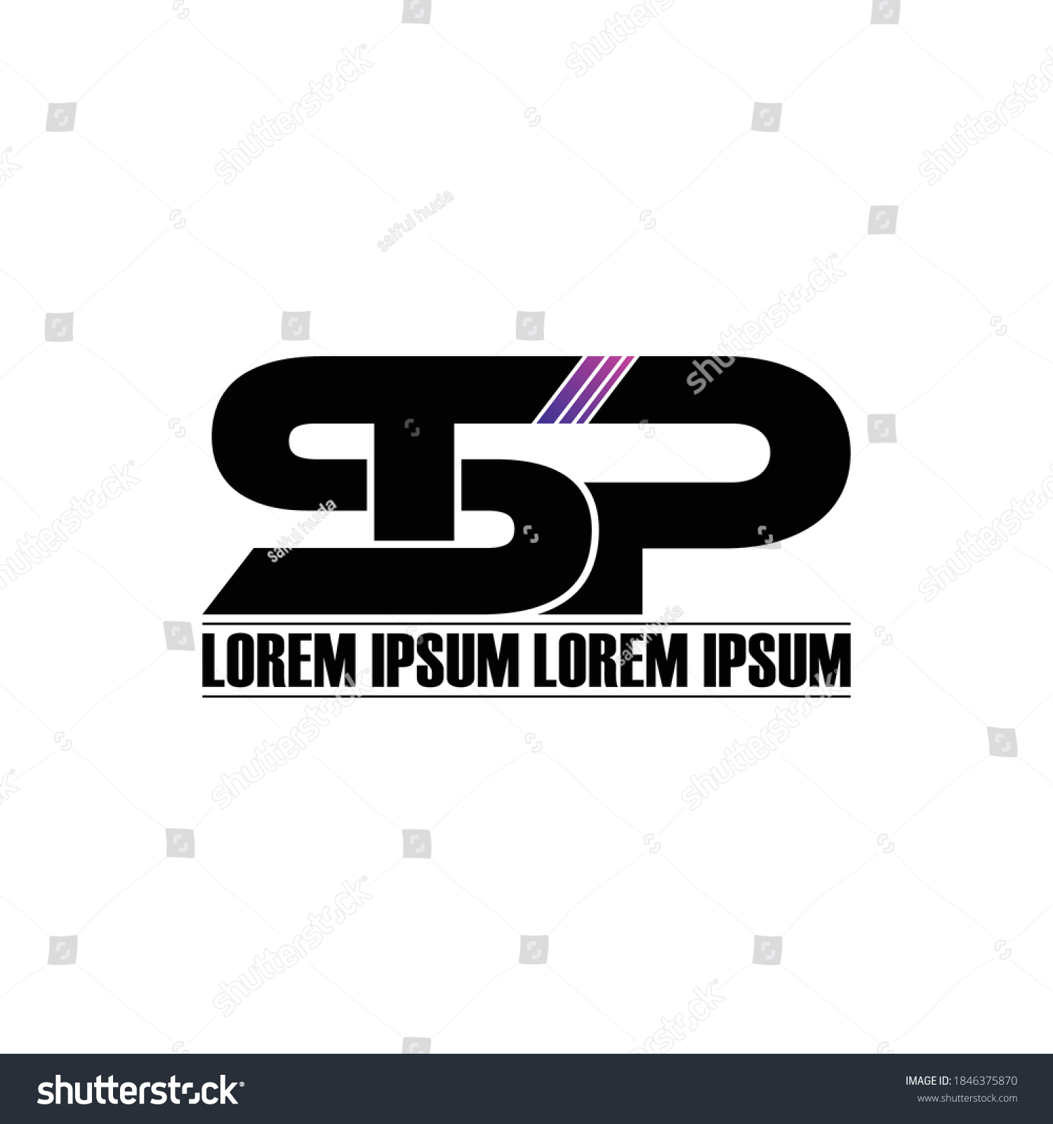Stp Letter Monogram Logo Design Vector: vetor stock (livre de direitos ...