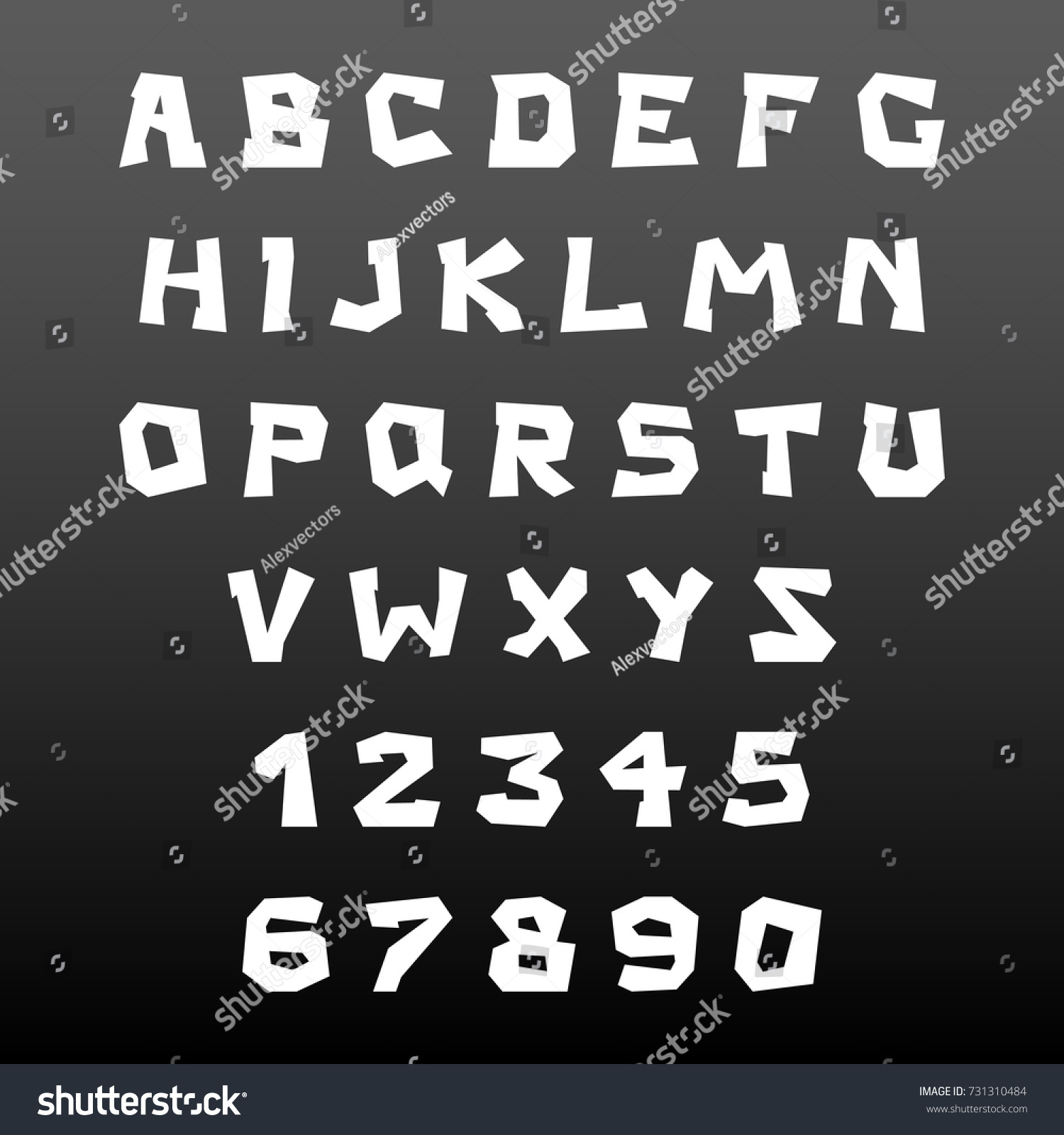 Vektor Stok Straight Lines Comic Graffiti Font Vector (Tanpa Royalti ...