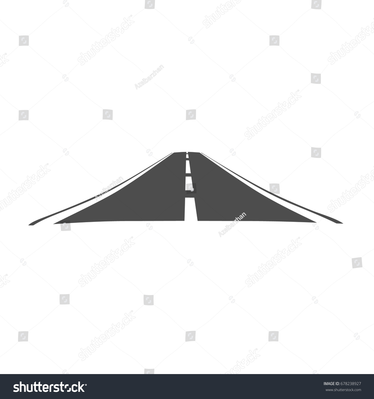 Straight Road Vector Icon Illustration Stock Vector (Royalty Free ...