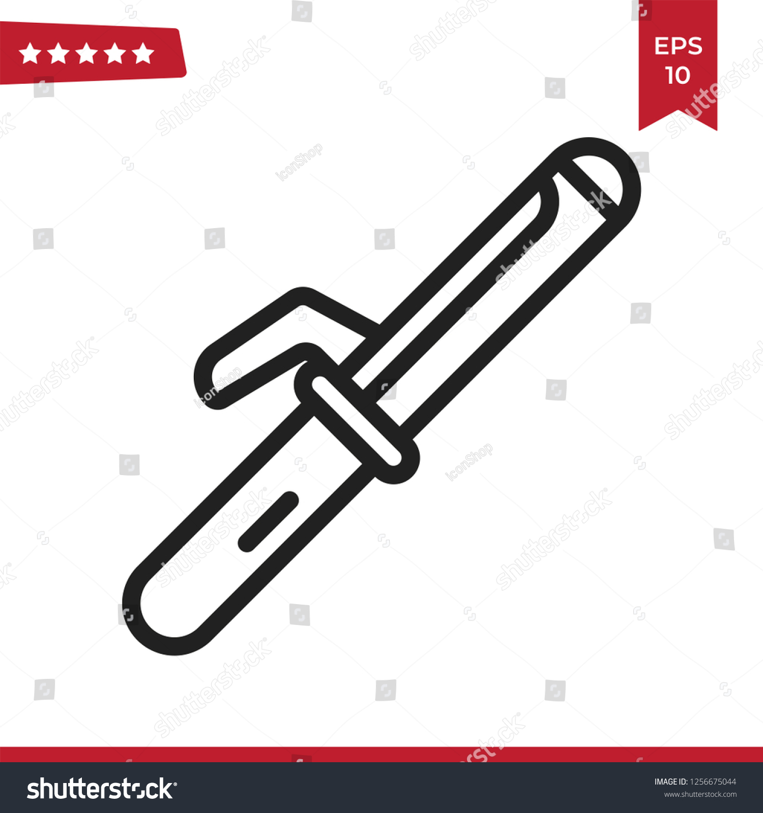 Straightener Icon Vector Stock Vector (Royalty Free) 1256675044 ...