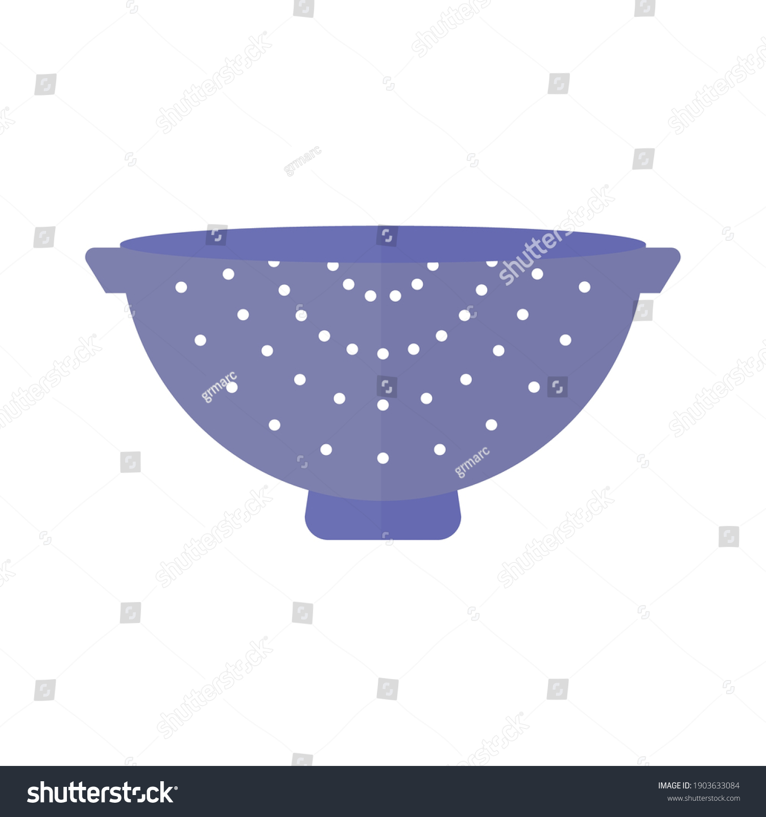 Strainer On White Background Vector Illustration Stock Vector (Royalty ...