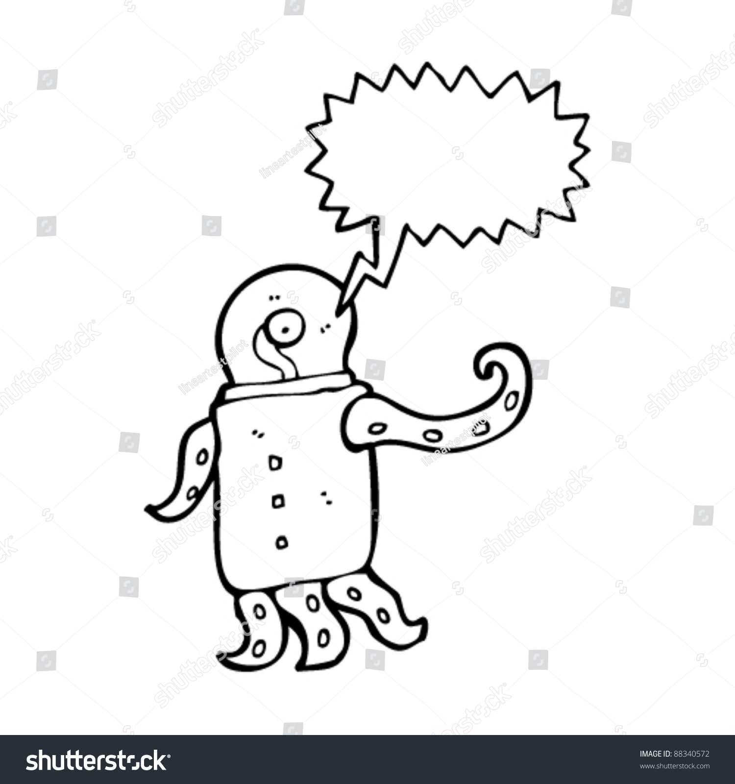 Strange Alien Cartoon Stock Vector (Royalty Free) 88340572 | Shutterstock