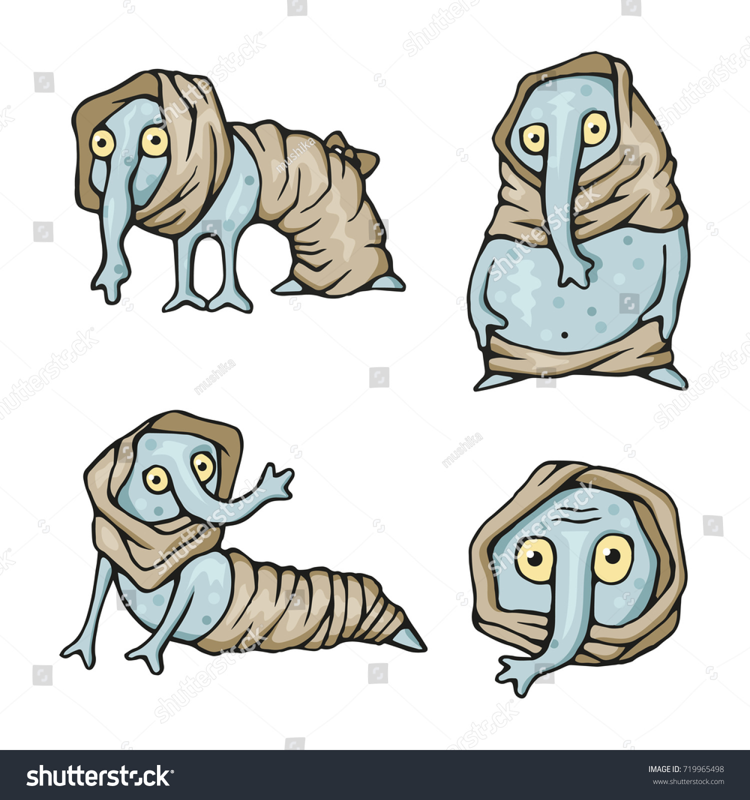 Strange Creatures Characters Monsters Set: เวกเตอร์สต็อก (ปลอดค่า ...