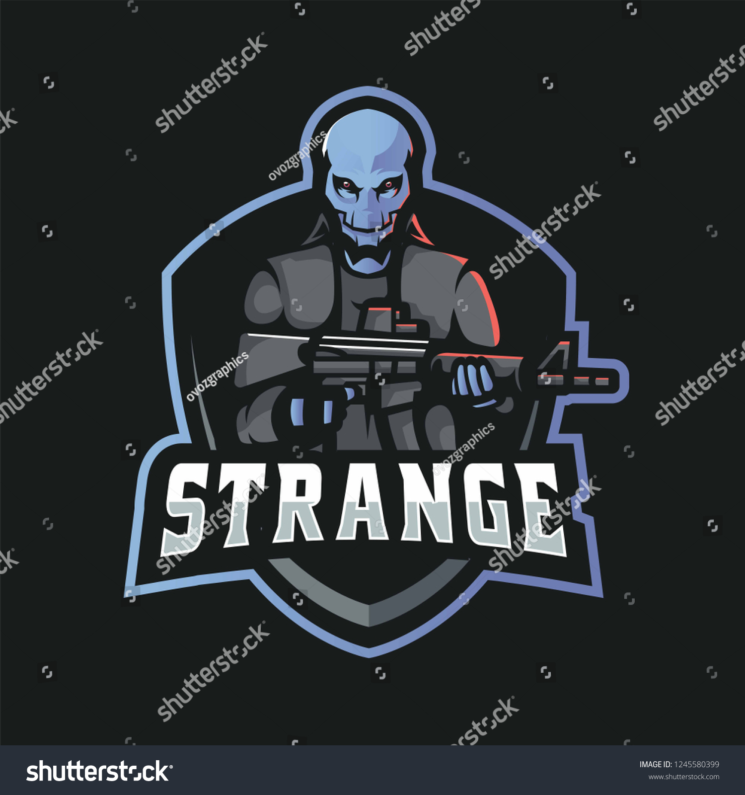 Strange E Sport Logo Stock Vector (Royalty Free) 1245580399