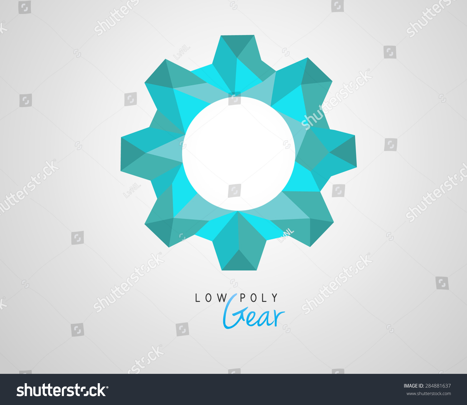 Strategy Teamwork Concept Low Poly Gear Stock Vector (Royalty Free ...