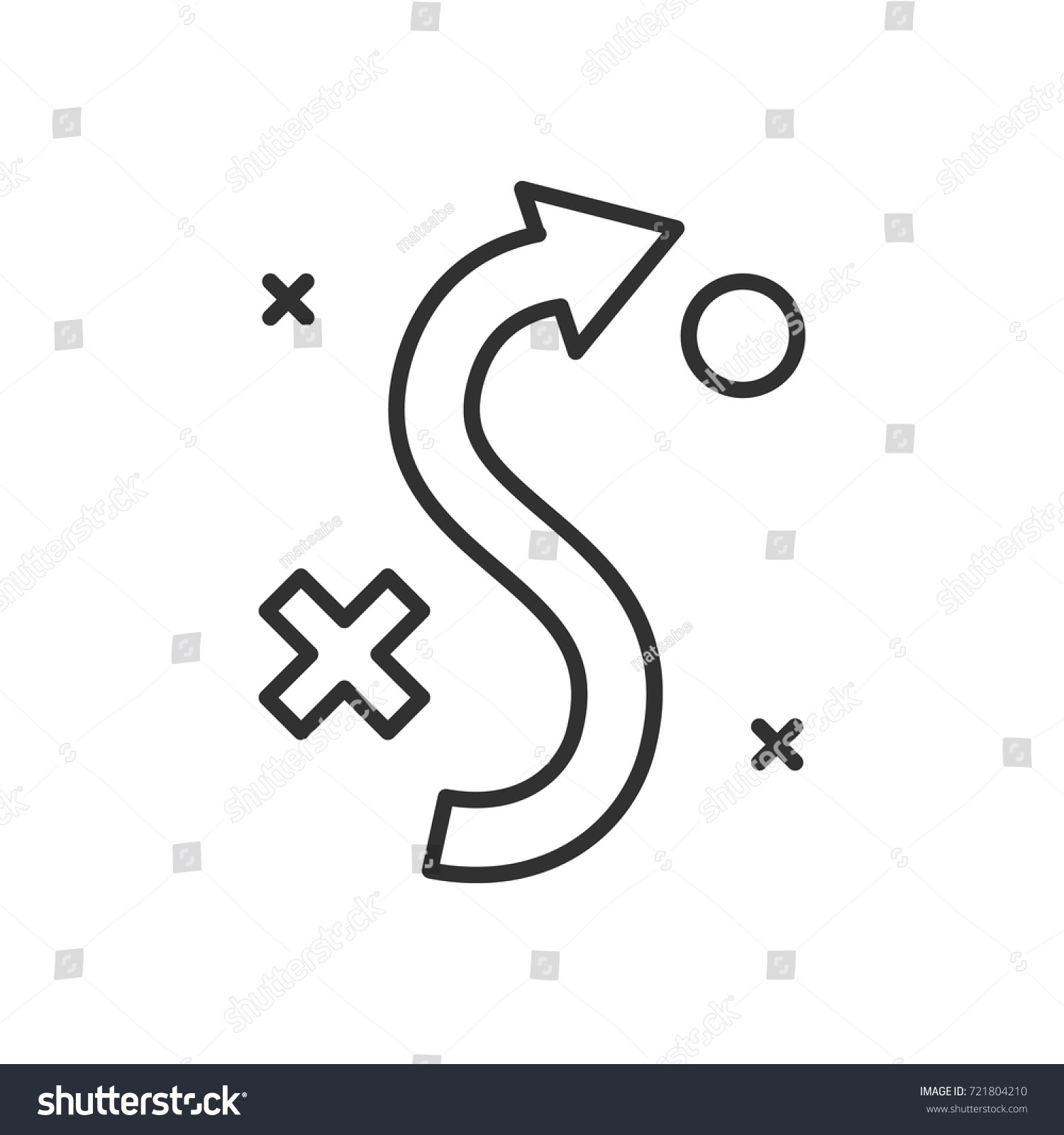 Strategy Arrow Cross Stock Vector (Royalty Free) 721804210 | Shutterstock