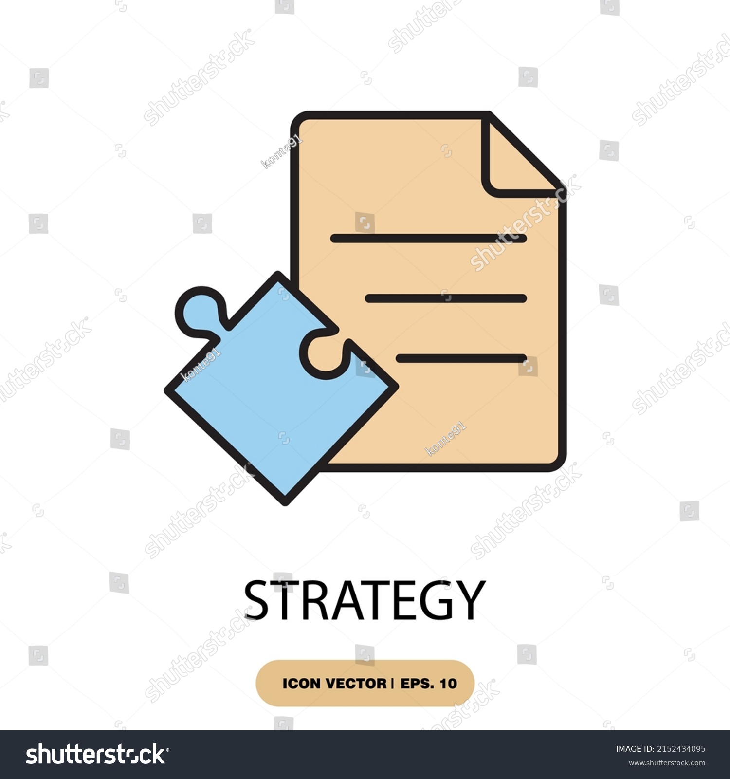 Strategy Icons Symbol Vector Elements Infographic Stock Vector (Royalty ...