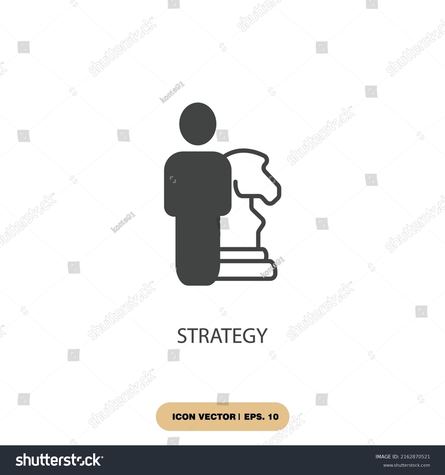 Strategy Icons Symbol Vector Elements Infographic Stock Vector (Royalty ...