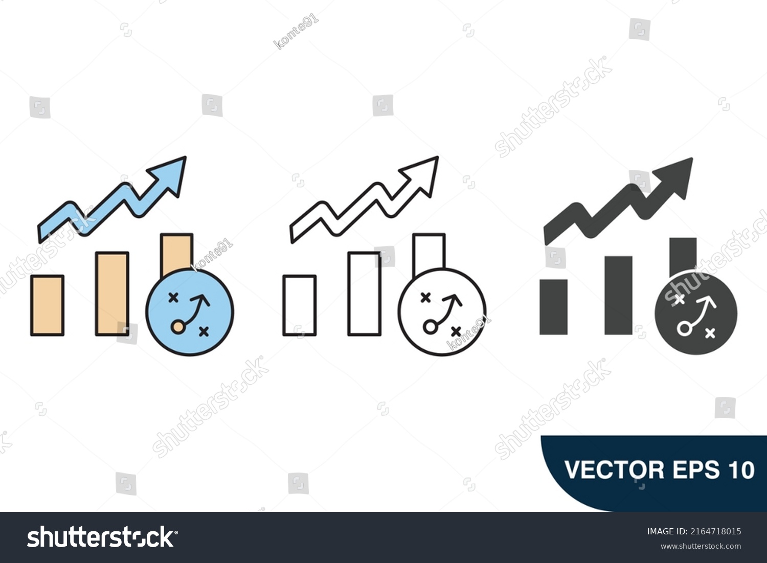 Strategy Icons Symbol Vector Elements Infographic Stock Vector (Royalty ...