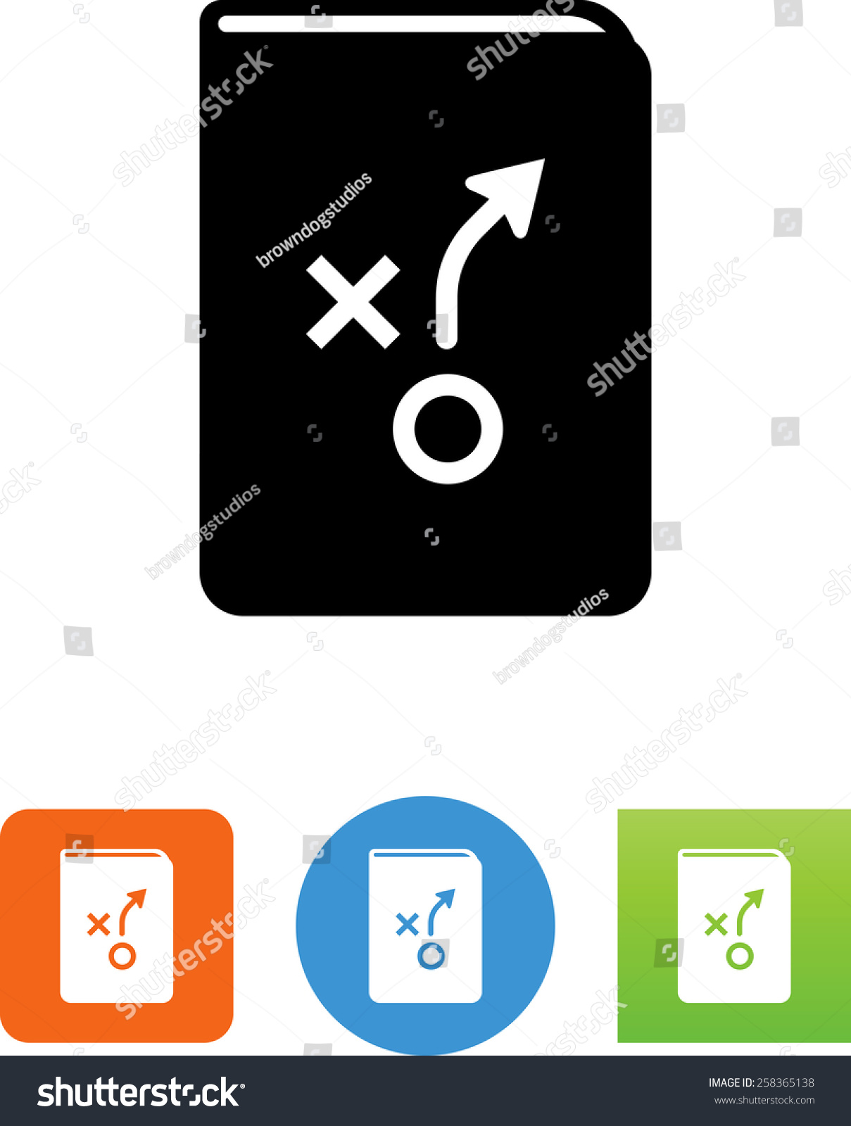 Strategy Playbook Icon Stock Vector (Royalty Free) 258365138