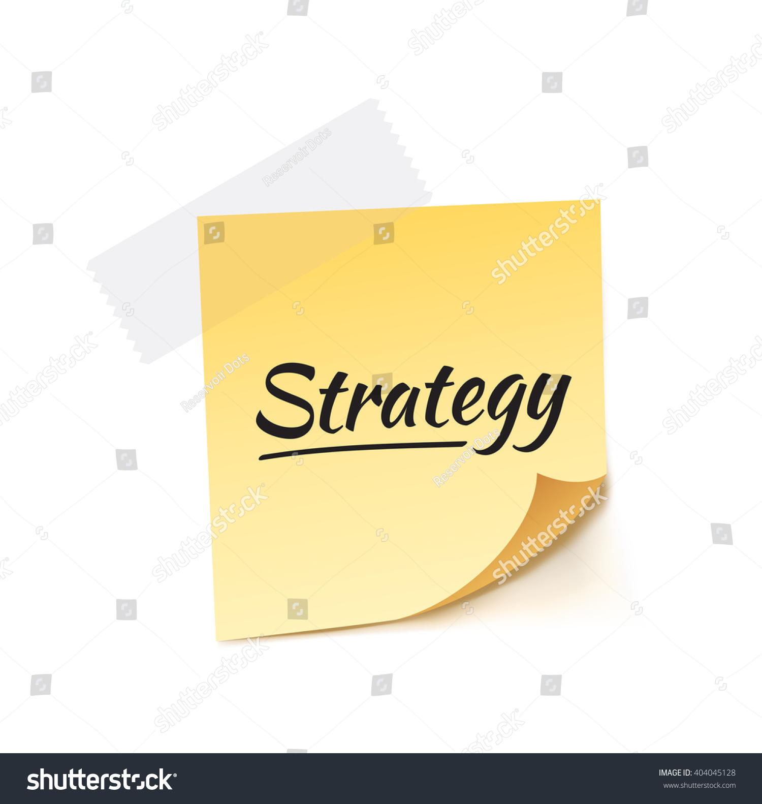 Strategy Stick Note Vector Illustration Stock Vector (Royalty Free ...