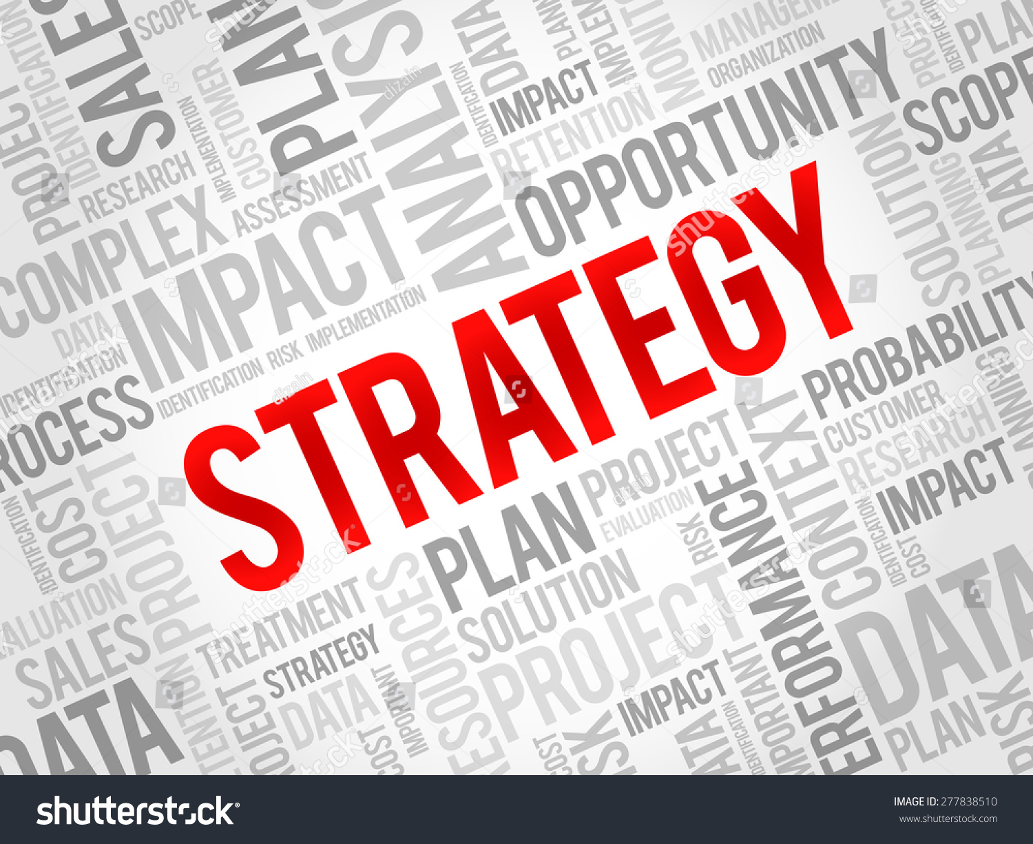 Strategy Word Cloud Business Concept Stock Vector (Royalty Free ...