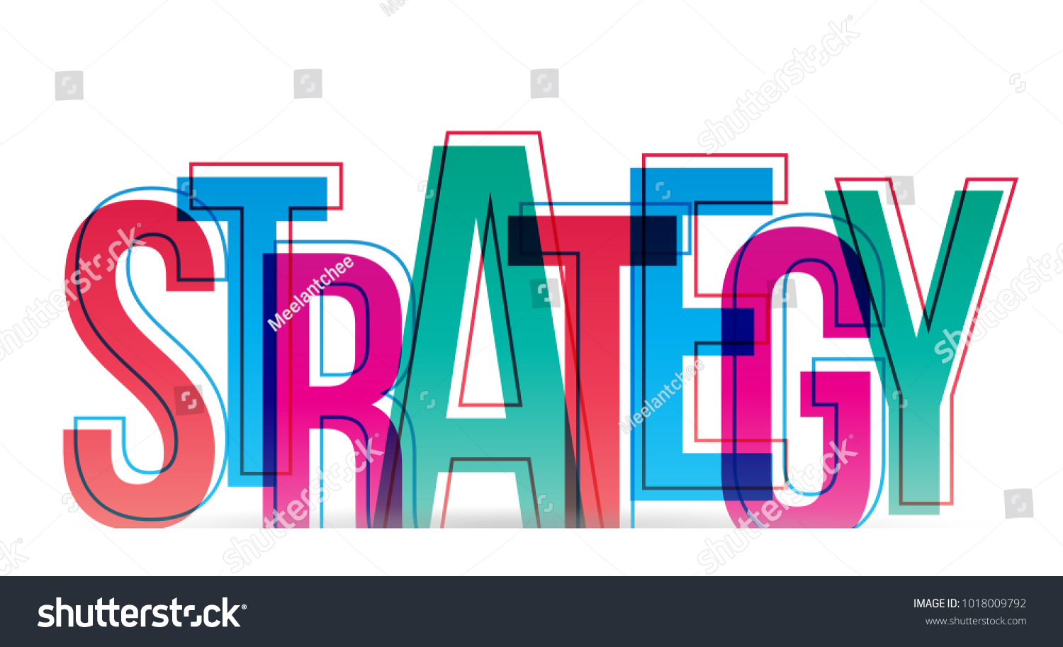 Strategy Word Vector Illustration Stock Vector (Royalty Free ...