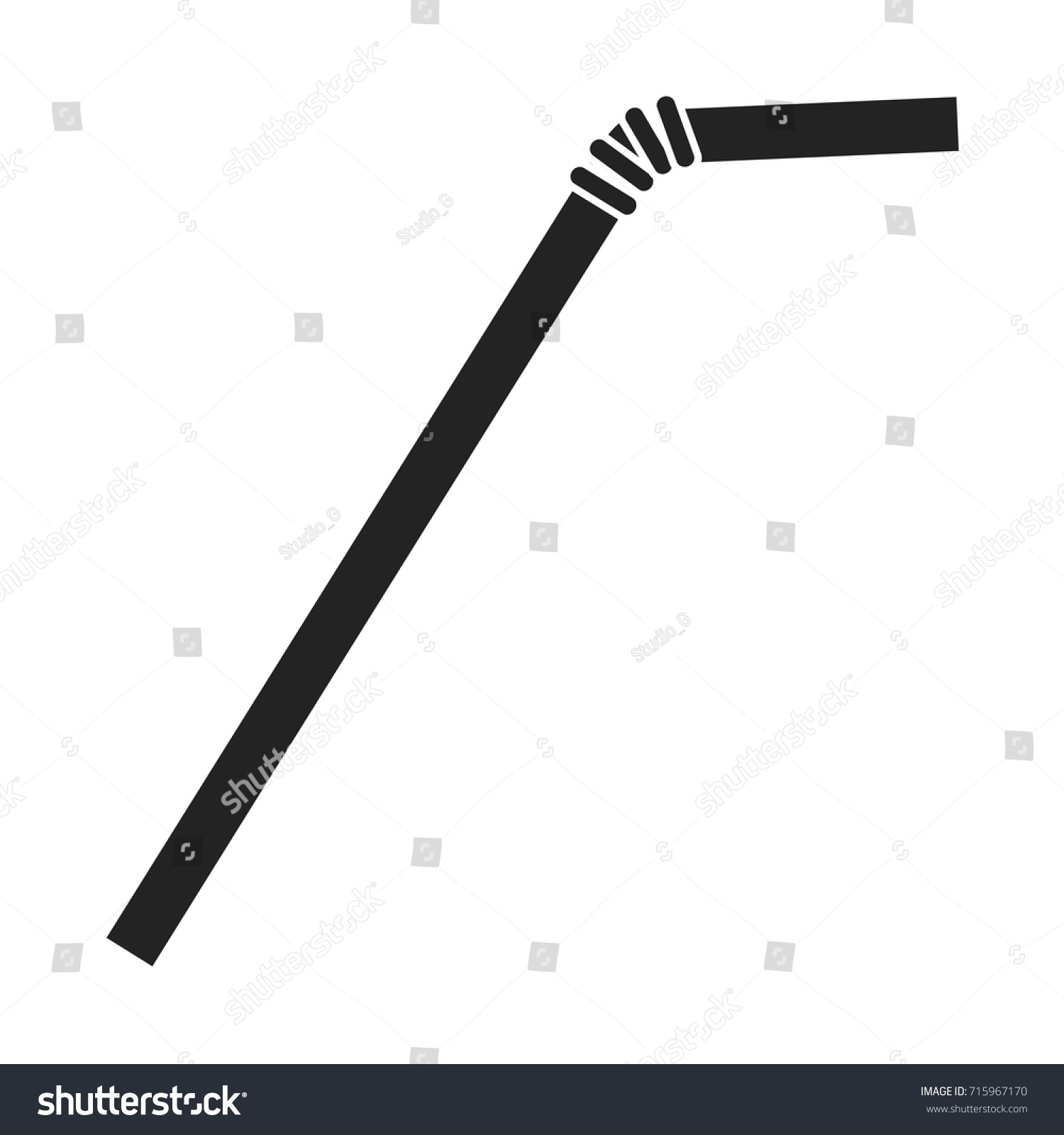 Straw Plastic Isolated Icon Stock Vector (Royalty Free) 715967170 ...