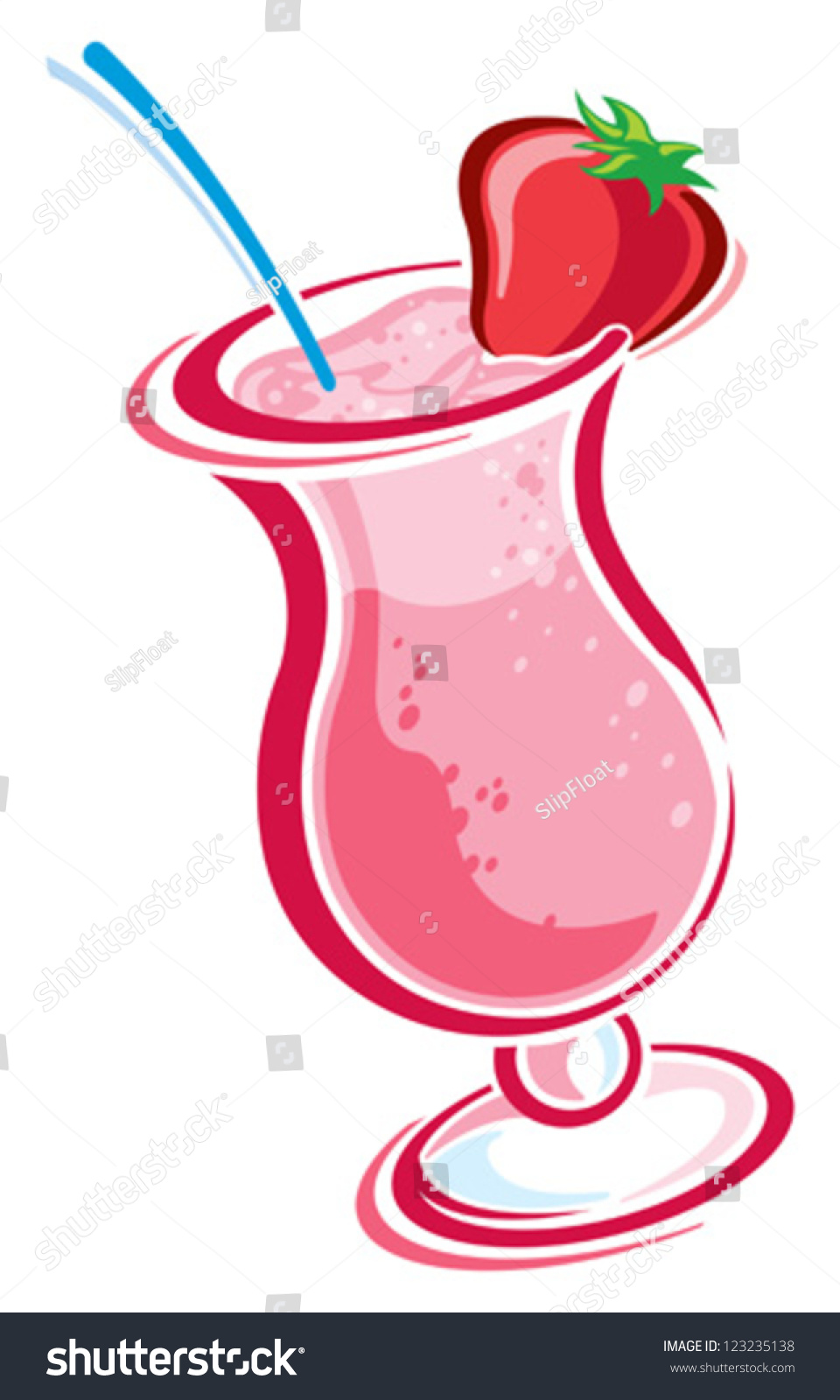 Strawberry Daiquiri Stock Vector (Royalty Free) 123235138 | Shutterstock