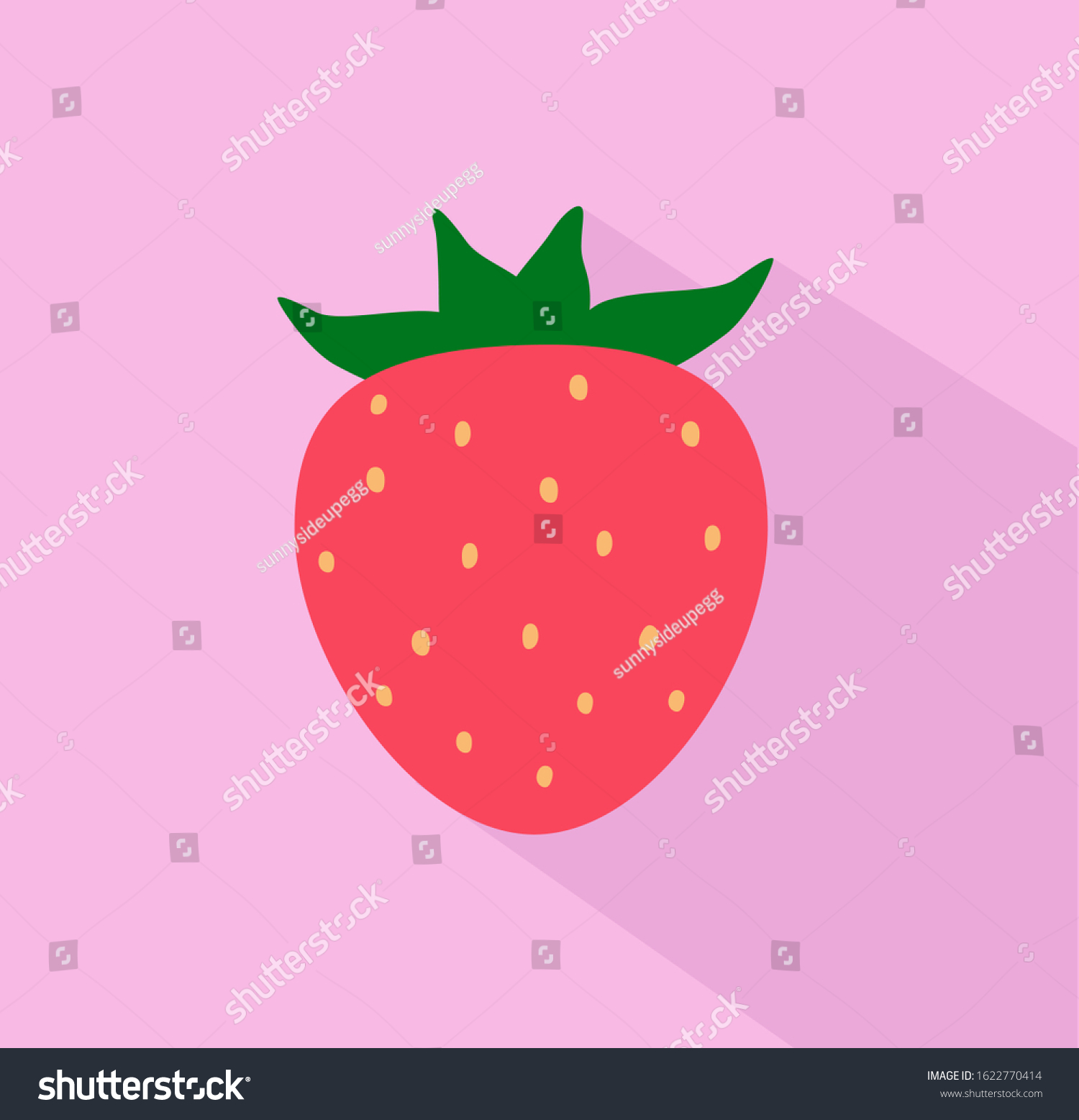 Strawberry Flat Vector Icon Modern Style Stock Vector (Royalty Free ...